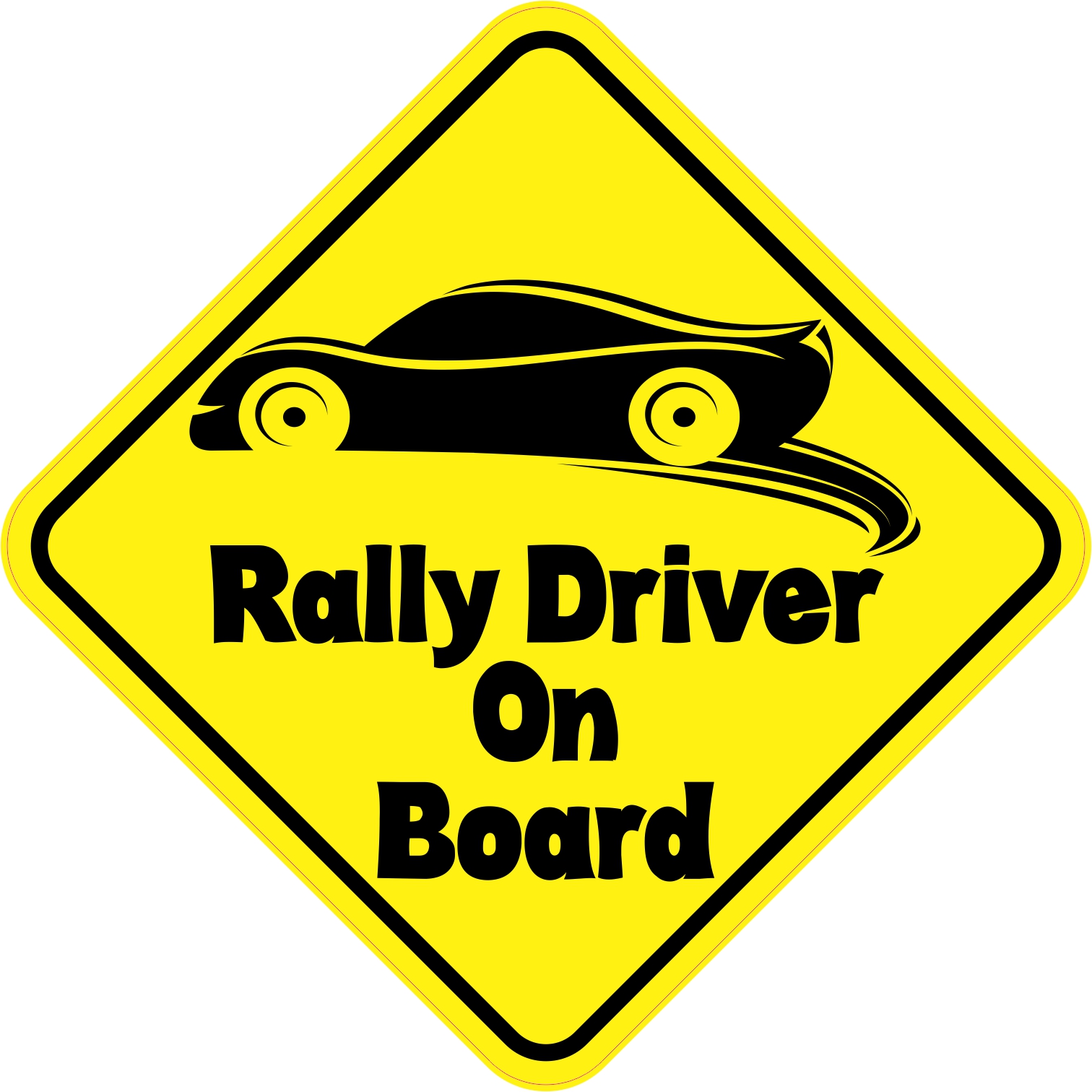 5in x 5in Rally Driver On Board Sticker - Walmart.com