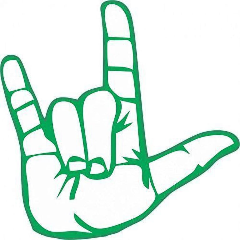 Asl Love Sign I Love You Sign Language Blue Sticker | Sticker & Co