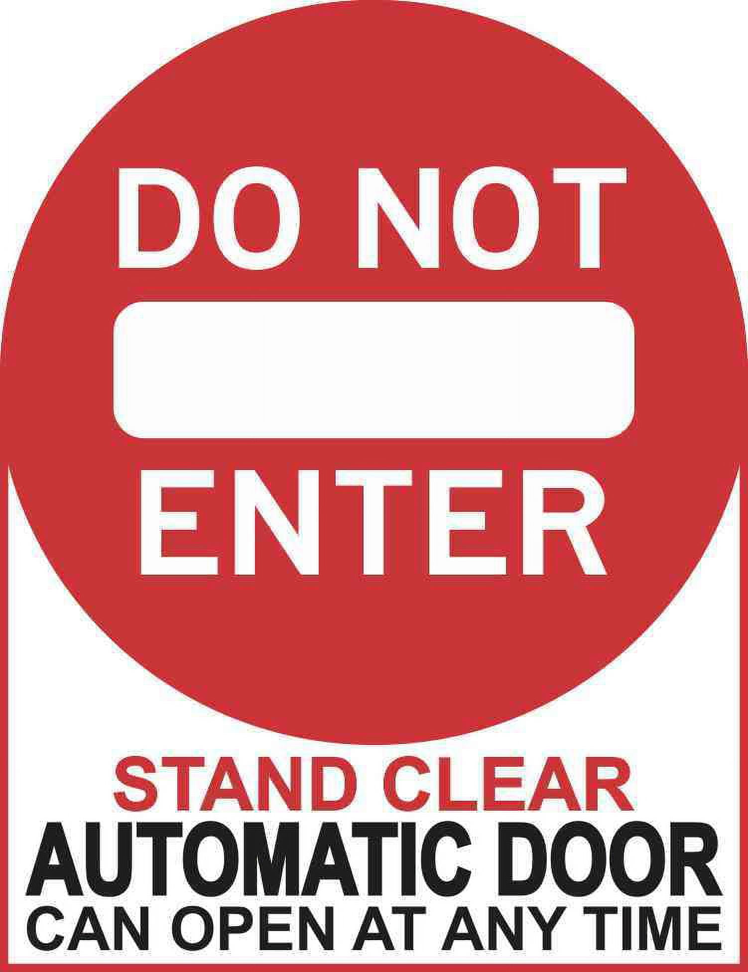 5in x 6.5in Do Not Enter Automatic Door Sticker Vinyl Business Sign ...