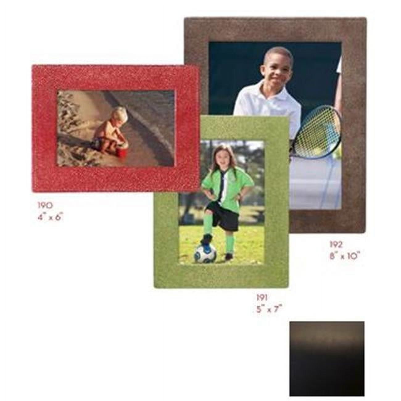 5in. x 7in. SSquare Edge Leather Frames - Black - Walmart.com