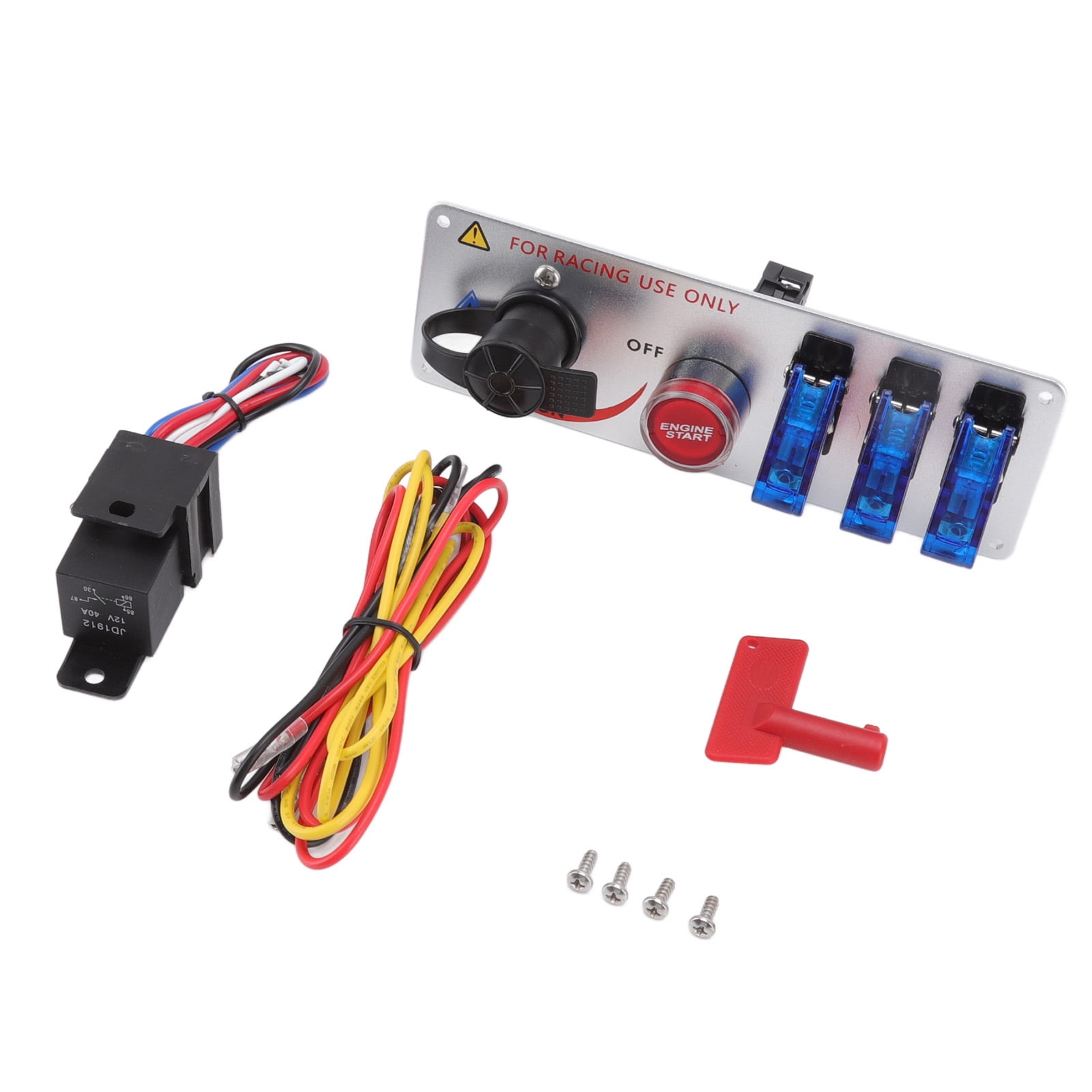 5in1 12V LED Toggle Ignition Switch Panel with Engine Start Push Button ...