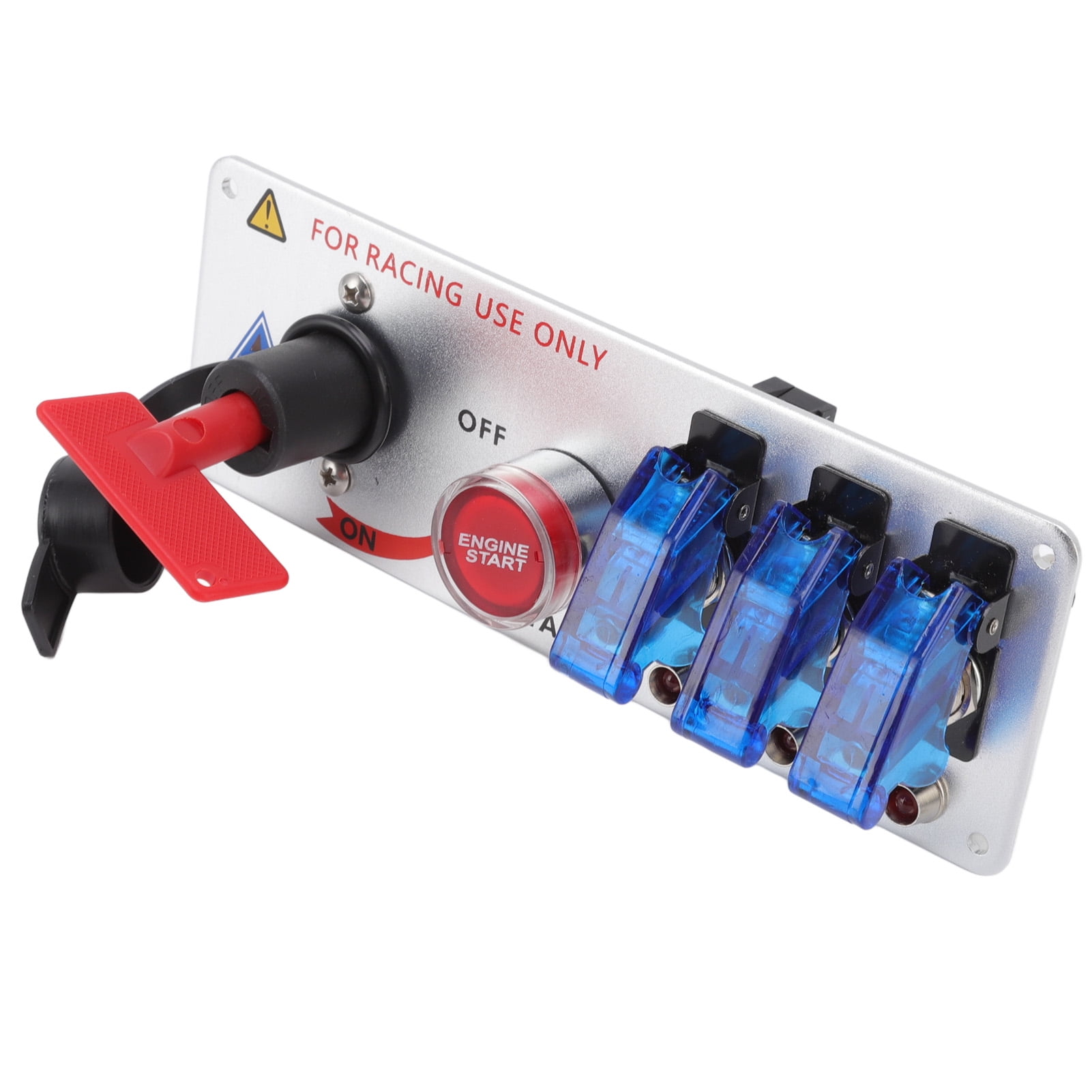 5in1 12V LED Toggle Ignition Switch Panel with Engine Start Push Button ...