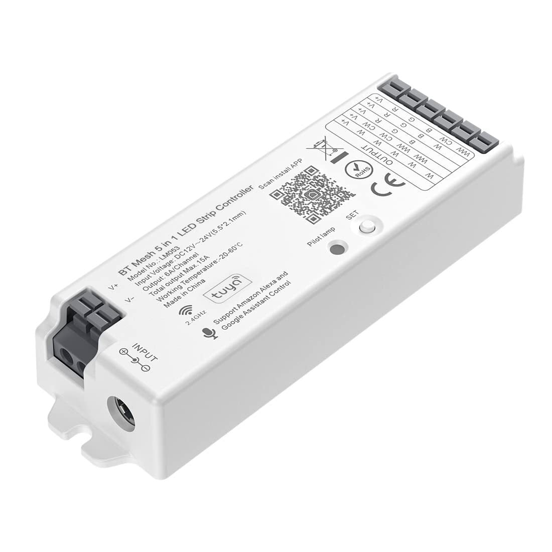 5in1 LM052 Tuya Zigbee3.0 LED Controller Support Dimming CCT RGB RGBW ...