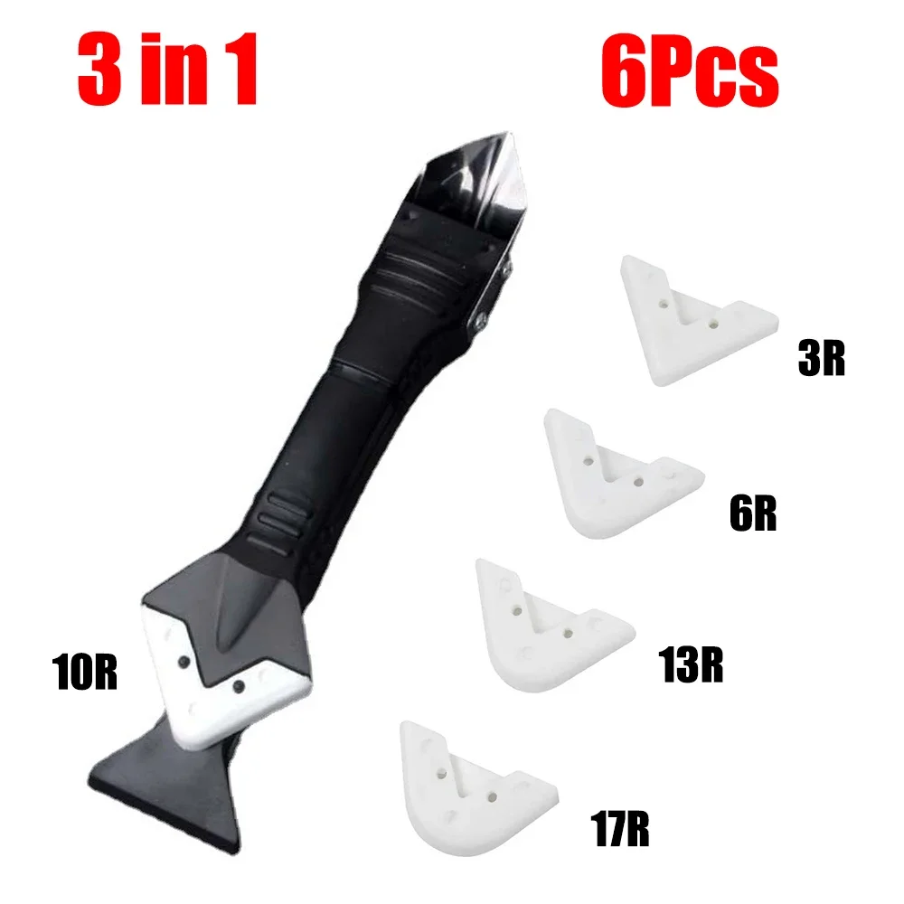 5in1 Silicone Scraper Remover Caulk Finisher Sealant Nozzle Scraper ...