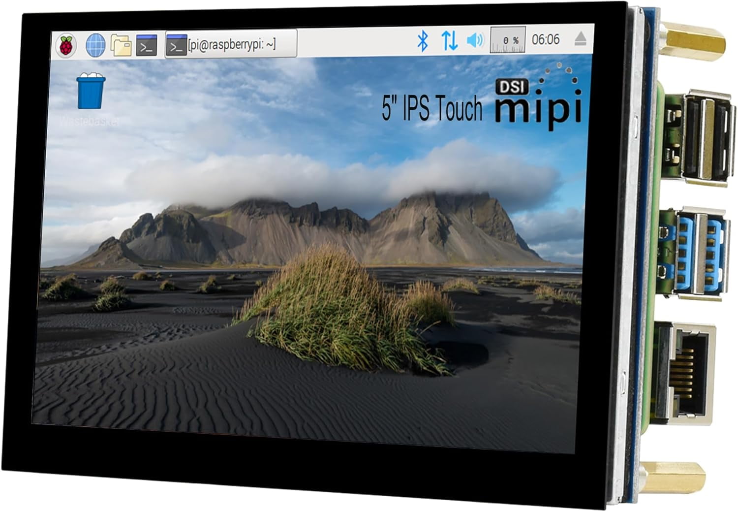 5inch DSI LCD 800 X 480, TFT Wide Angle, Capacitive Touch Display for Raspberry Pi 4B /3B+/3A ...