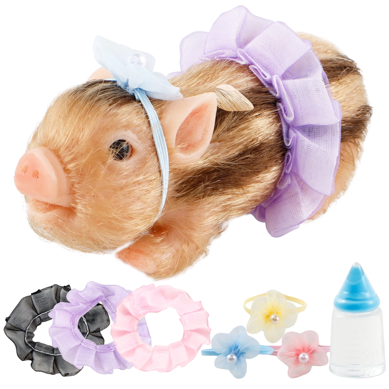 5inch Realistic Silicone Pig Toys,Realistic Baby Dolls Stretchy Fake ...