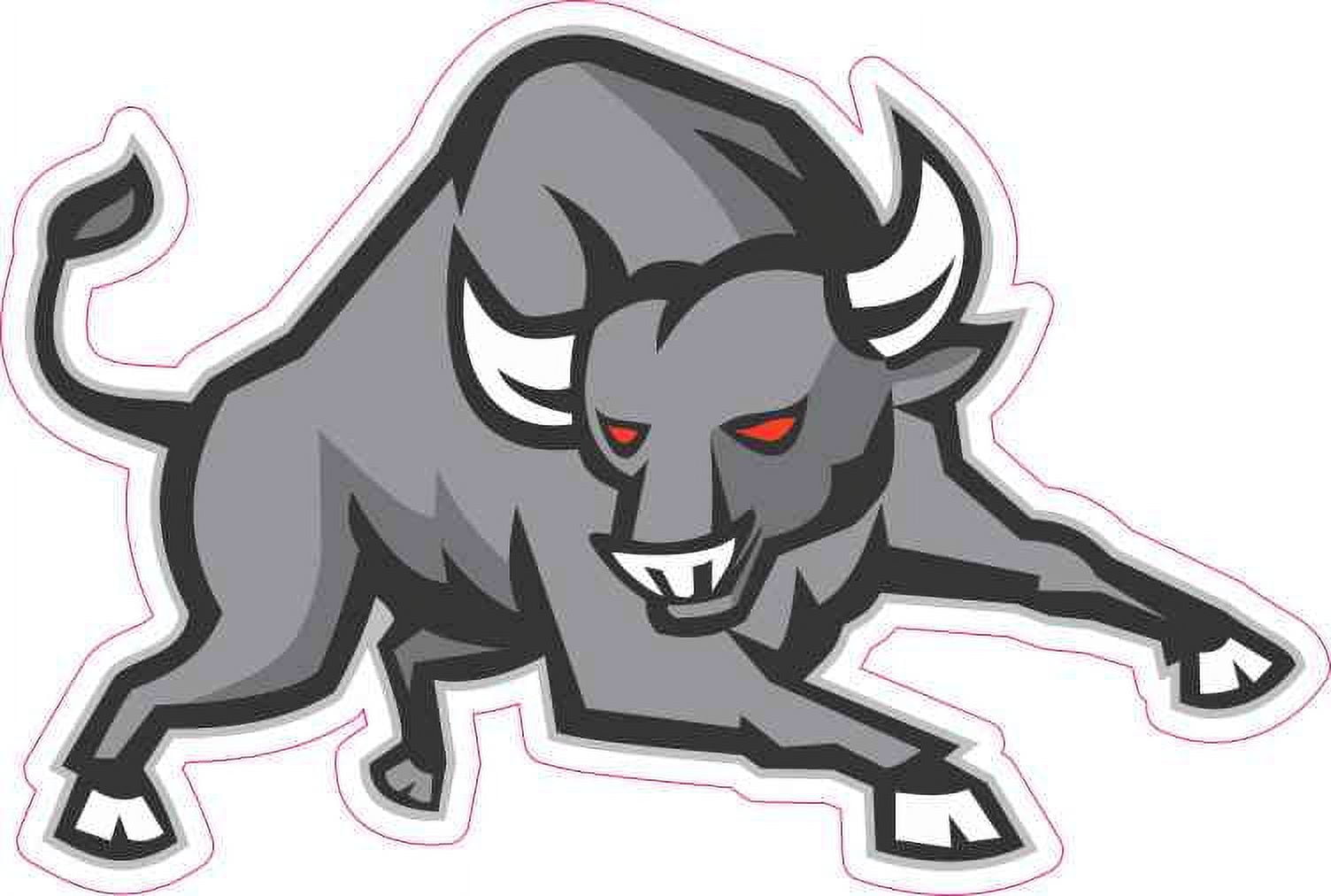 5inx3.5in Angry Bull Bumper Sticker Car Vinyl Truck Window Decal ...