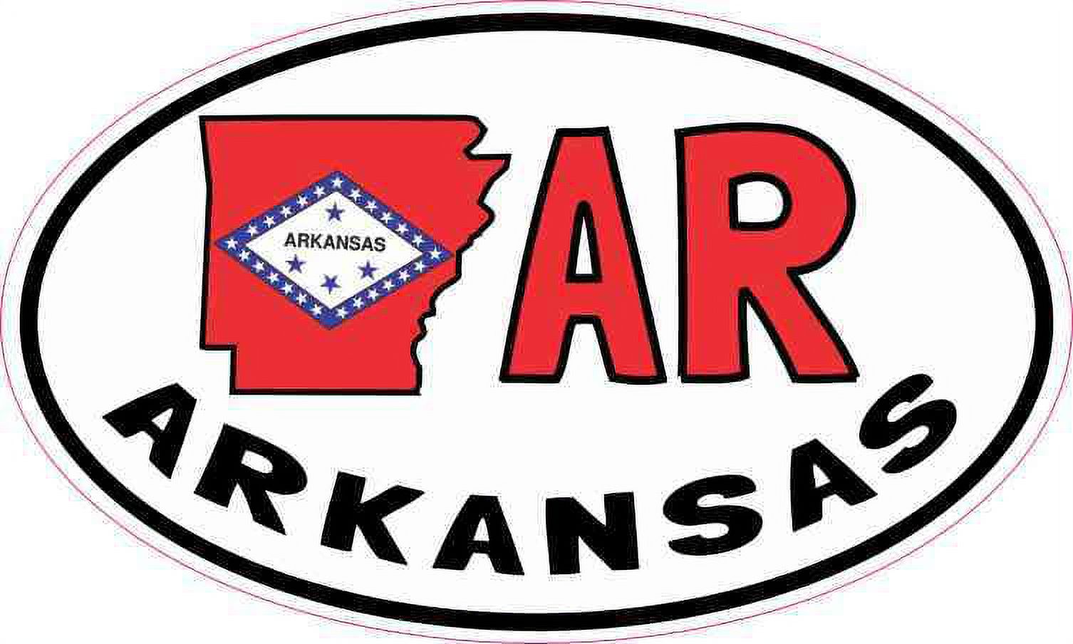 5inx3in Oval AR Arkansas Sticker Vinyl Car Truck Bumper Decal Cup ...