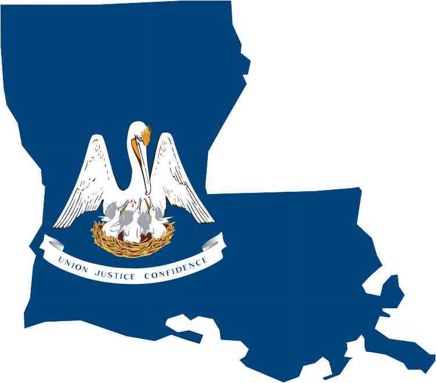 5inx4.5in Die Cut Louisiana Sticker Vinyl Car Truck State Bumper ...