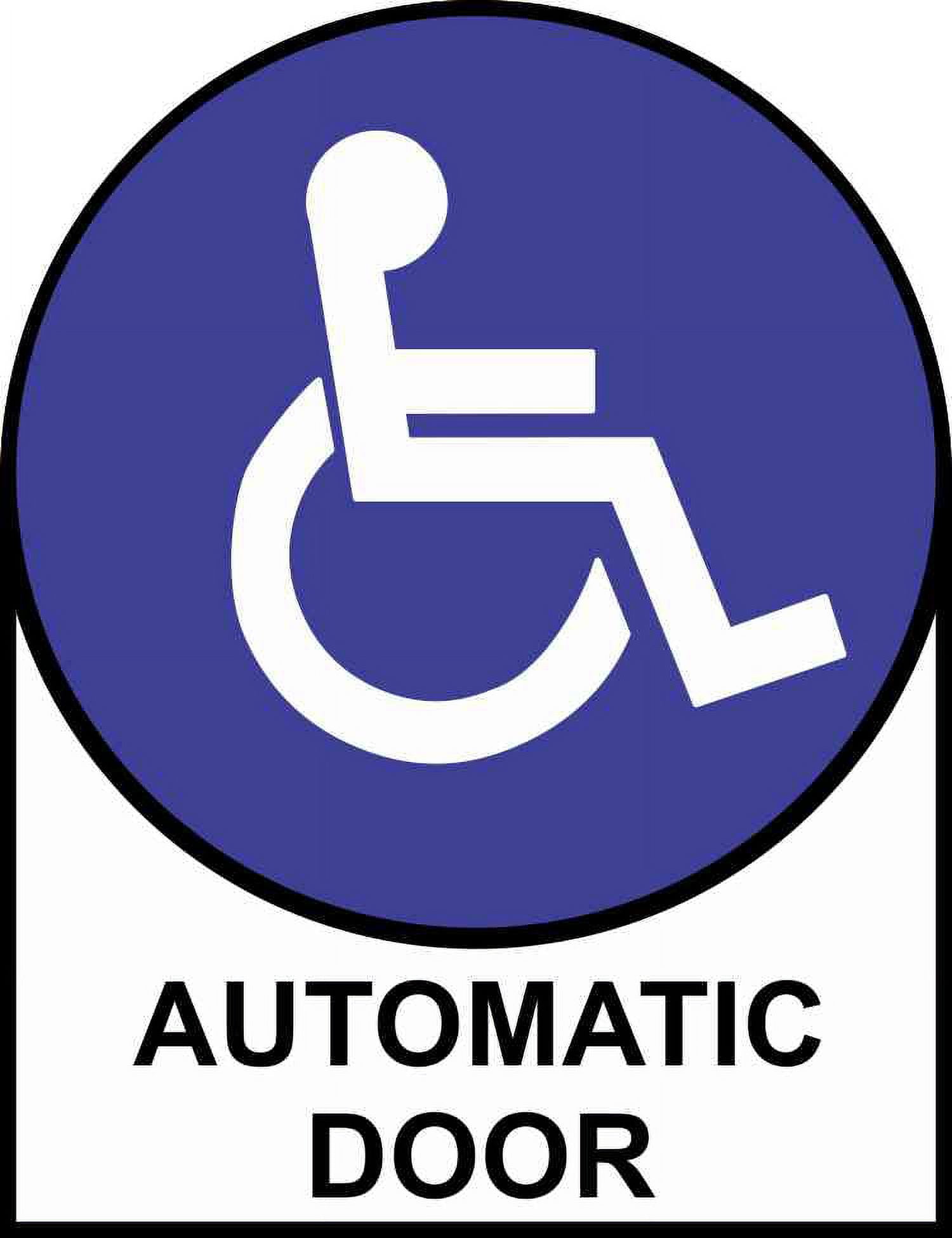5inx6.5in Handicap Automatic Door Sticker Vinyl Sign Decal Doors ...
