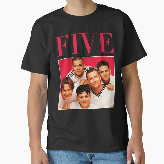 5ive Funny 90s British Pop Music Band M1502 T-Shirt, for Men and Women ...