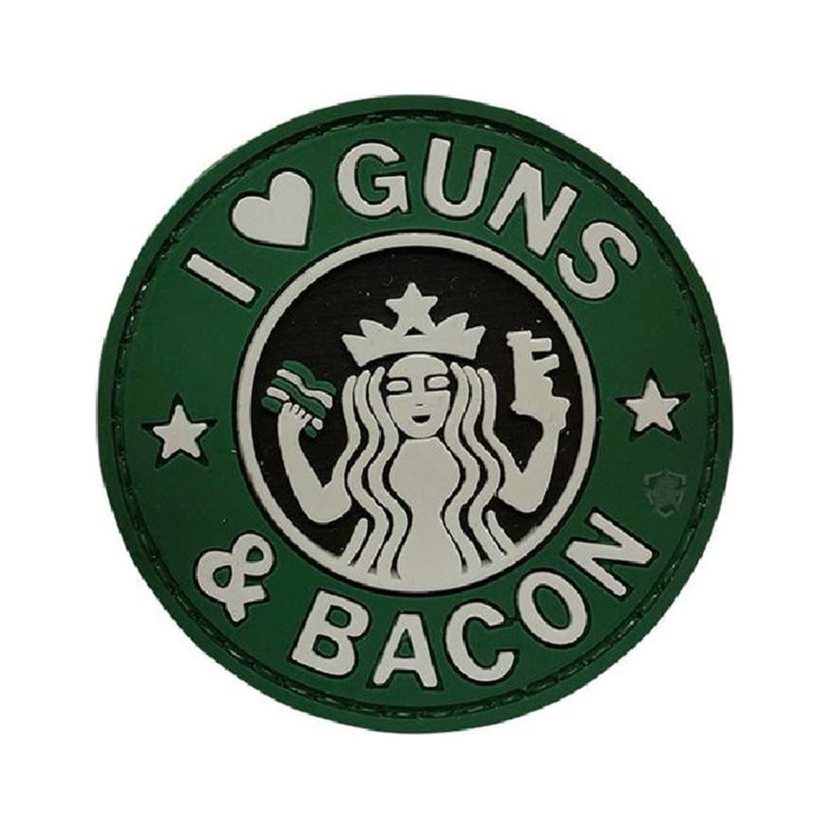 5ive Star Gear 6713000 I Love Guns and Bacon 2.25" Round Morale Patch ...