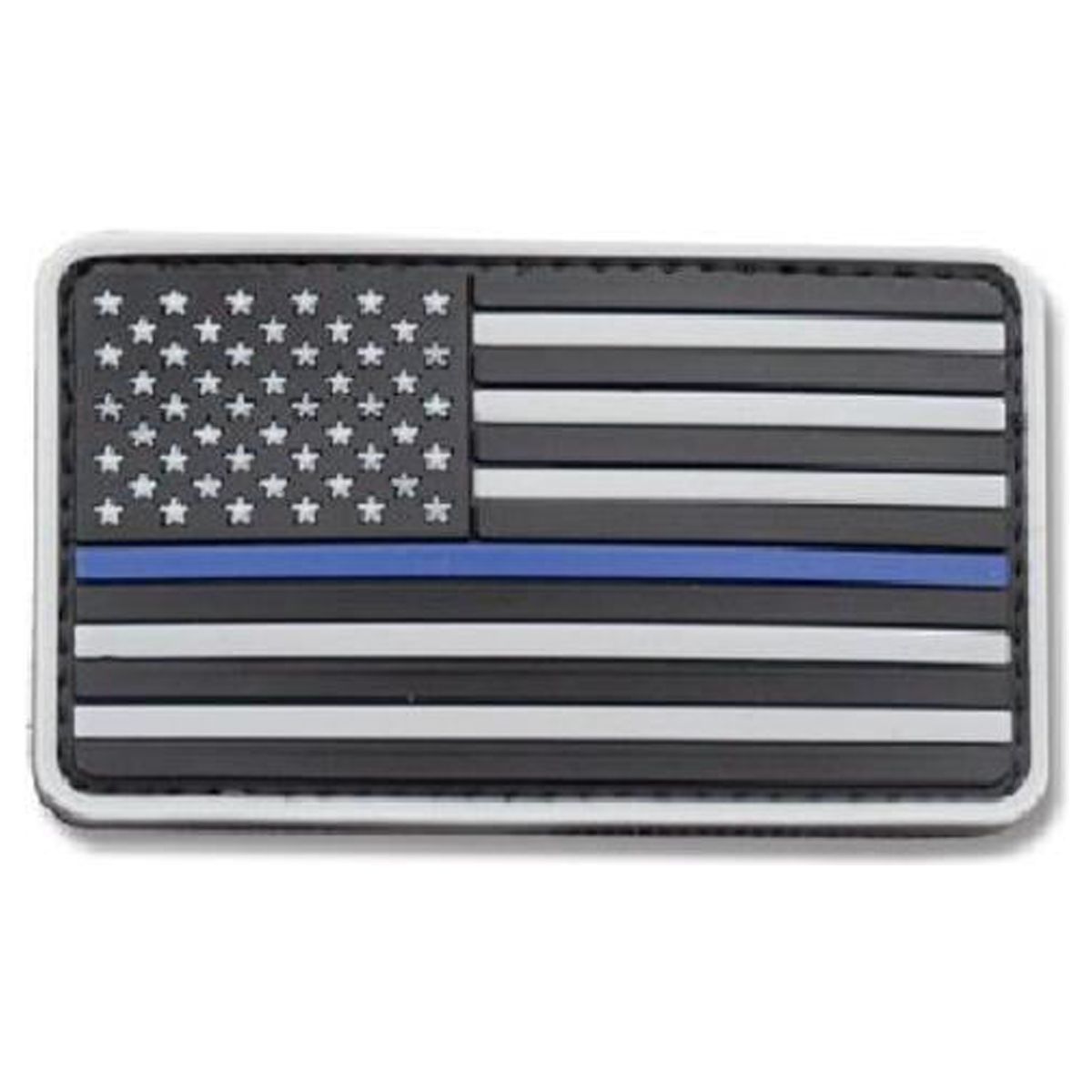 5ive Star Gear Thin Blue Line Flag Patch, 3.25"X2" Vinyl Patch, Light ...