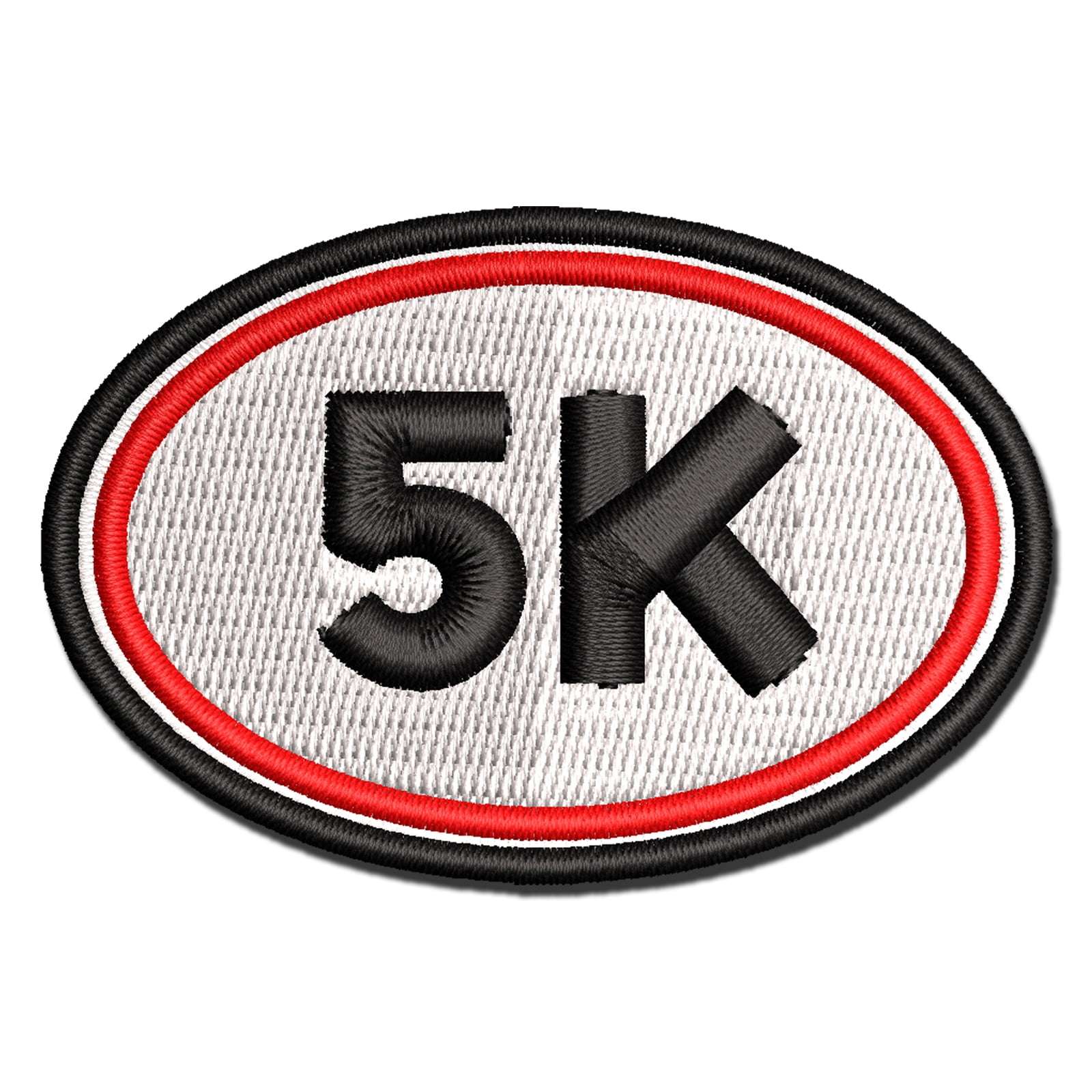 5k Euro Oval Race Running Runner Applique Multi-Color Embroidered Iron ...