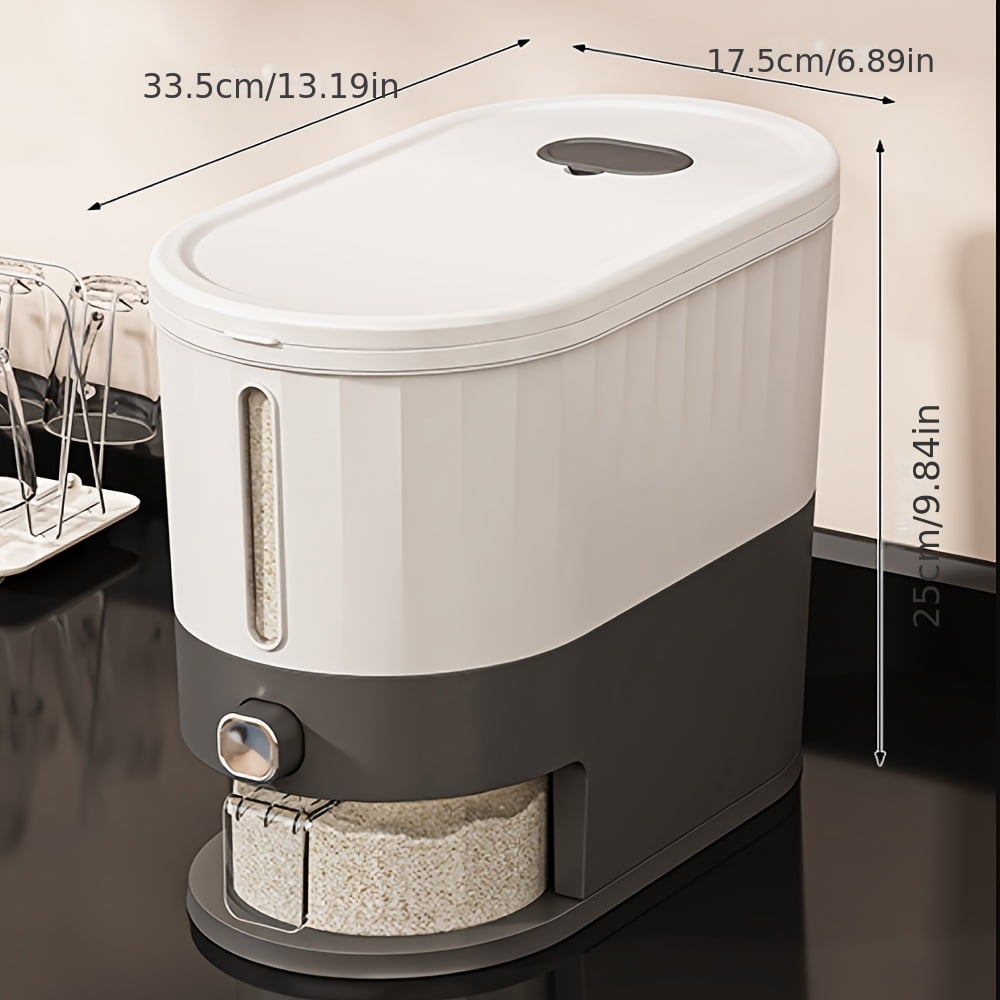 5kg/10kg Rice Dispenser - Large Dry Grain Storage Container with ...