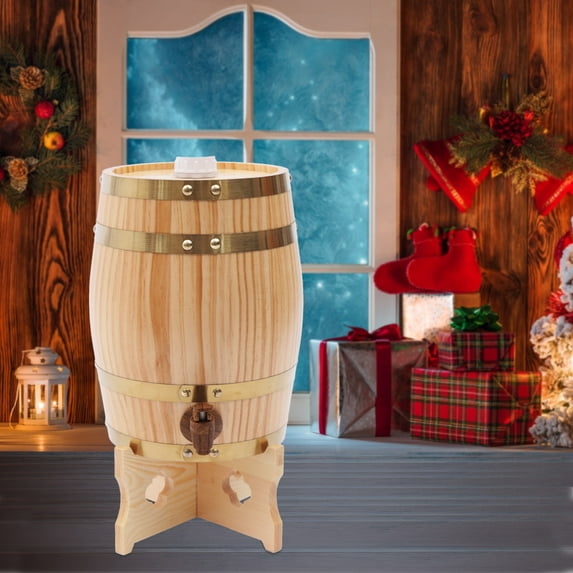 5l Wine Barrel With Base And Faucet,wine Barrel, Vertical Wooden Wine ...