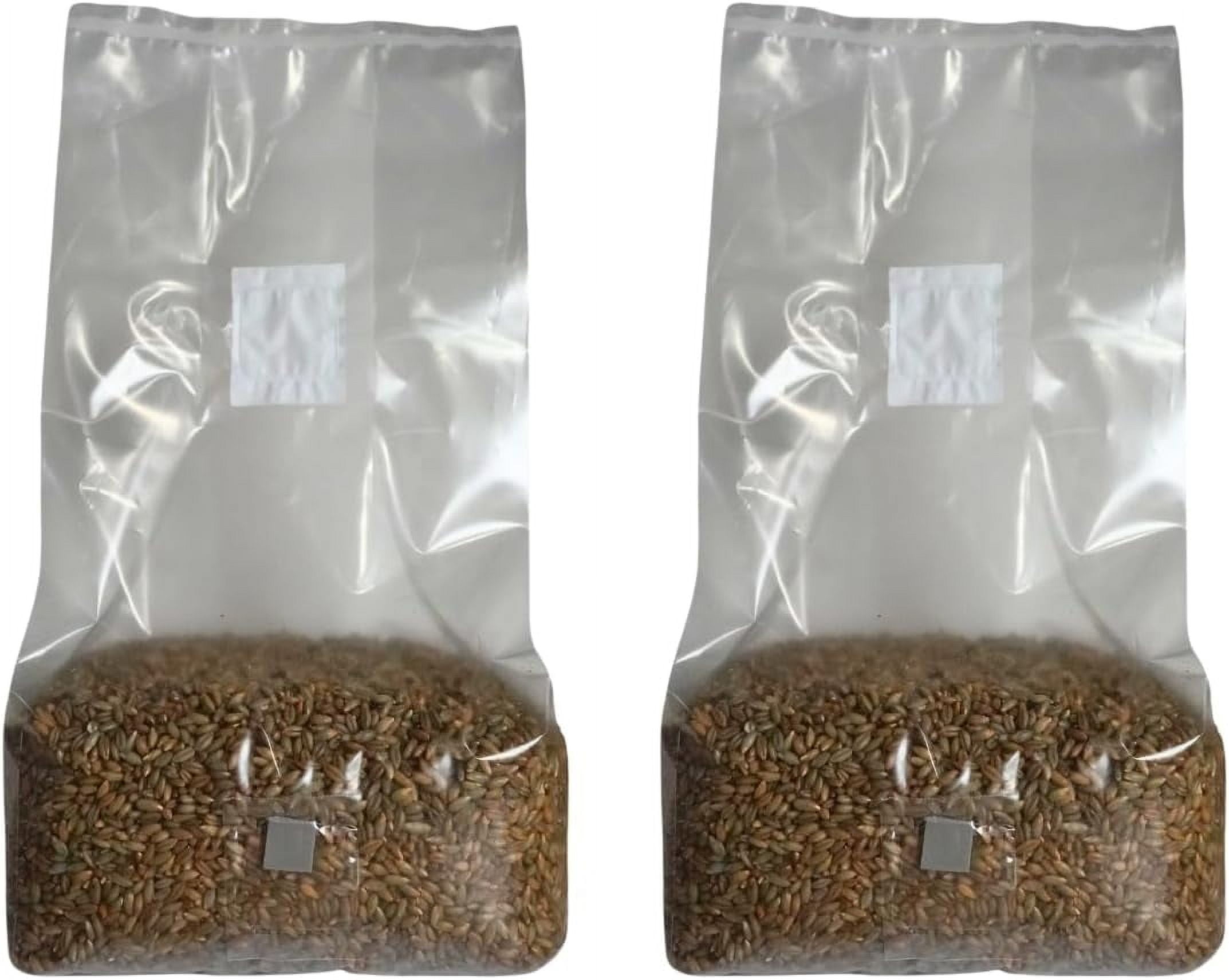 5lb Organic Sterile Mushroom Grain Spawn | Injector Port Grow Bags ...