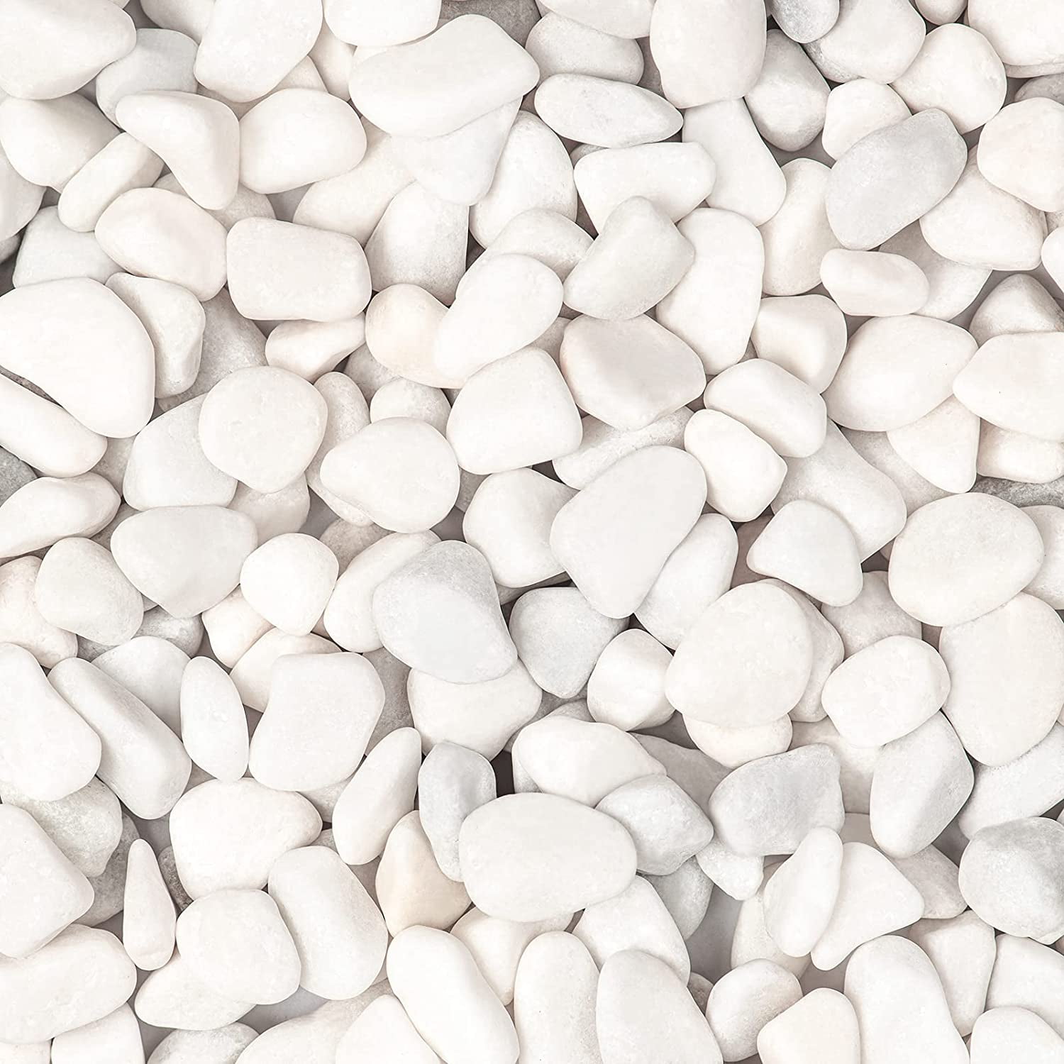 5lbs White Natural River Rocks, Polished Pebbles for Plants Garden, 0.3 ...