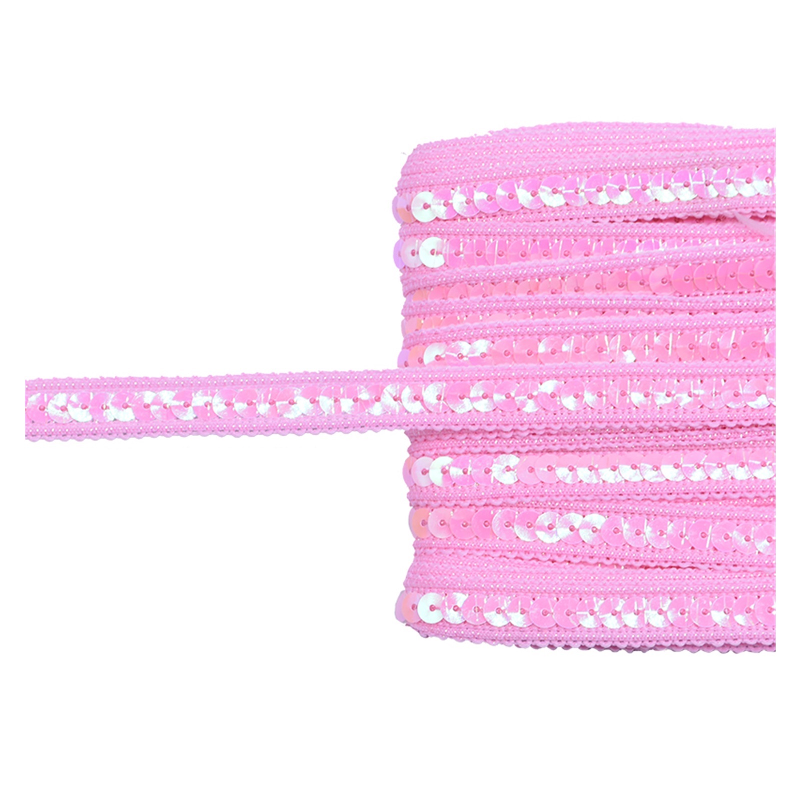5m 12mm Sequins Lace Trim Sewing Fabric Trimmings Ribbon Clothes ...