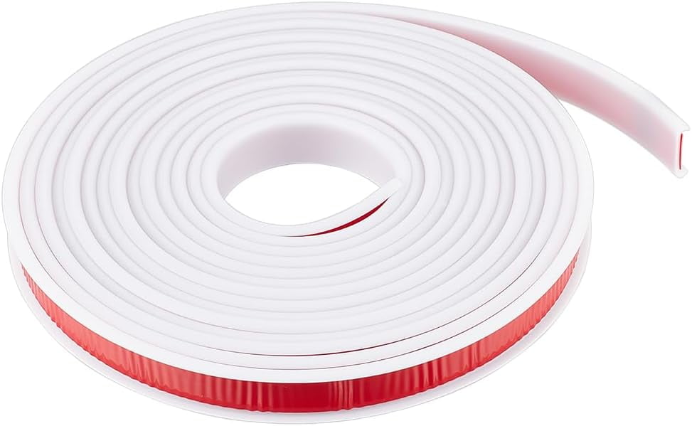 5m/16.4 Ft White U-Shape Edge Banding 0.6 Inch ID Self Adhesive Edge ...