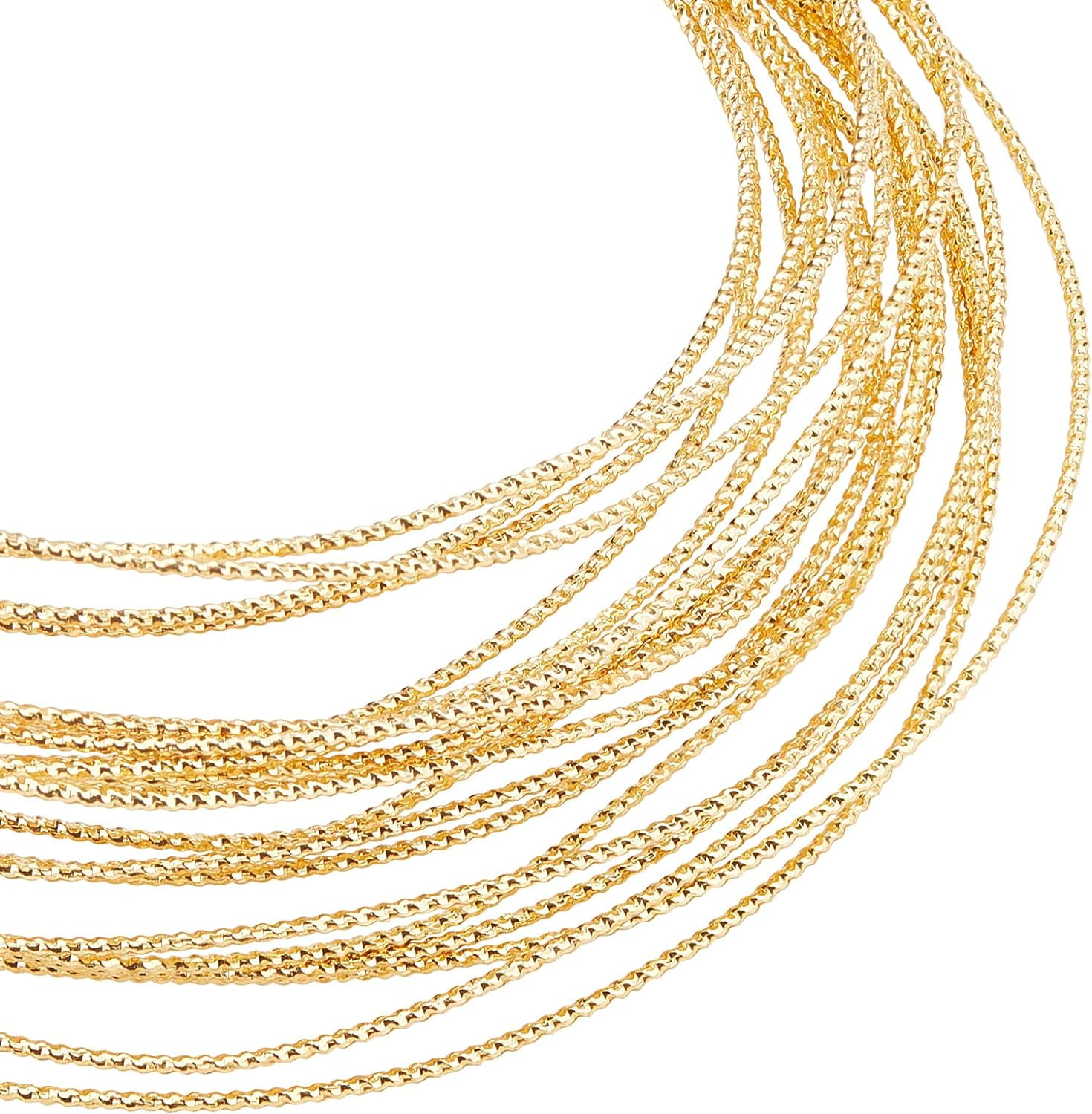 5m 16.4ft 18 Gauge 14K Real Gold Plated Engraved Twist Gold Wire ...