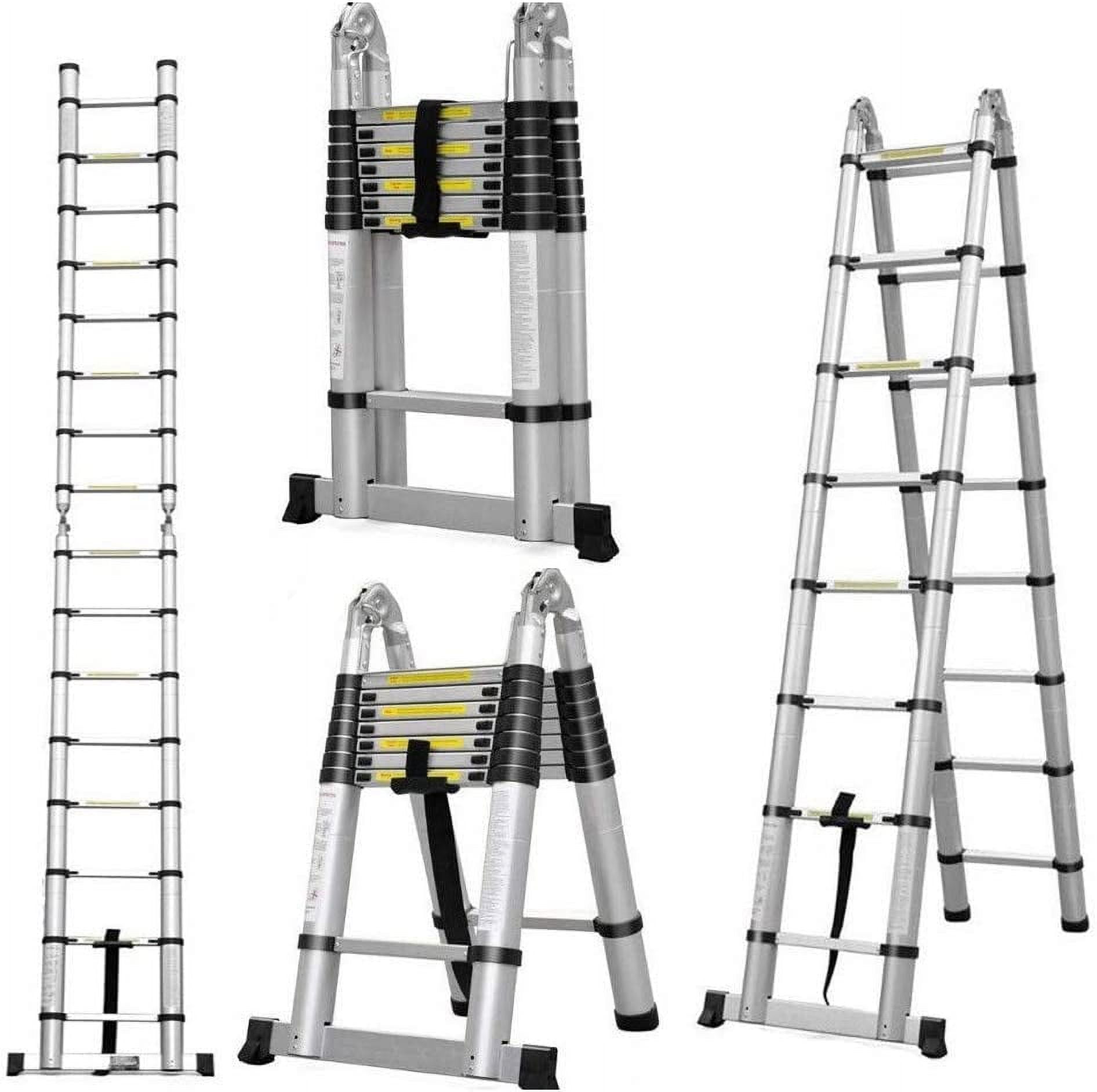 5m (16.5Ft) Foldable Telescoping Extension Style Ladder Folding Design ...