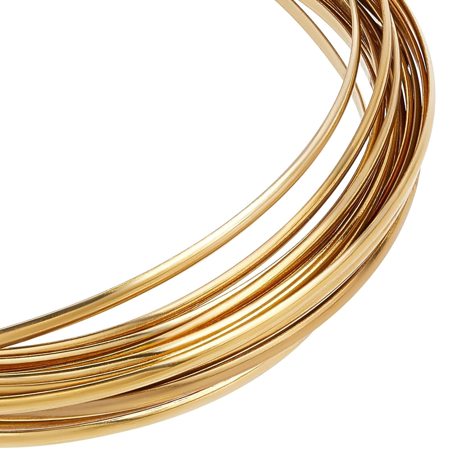 5m 18 Gauge 16.5 Feet Half Round Copper Wire 3mm Wide Yellow Brass Wire ...