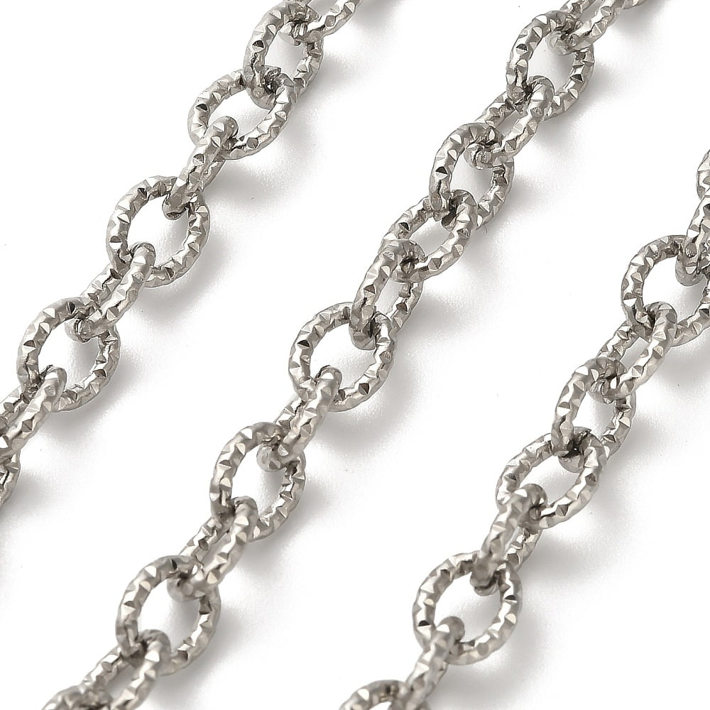 5m 304 Stainless Steel Cable Chains Unwelded Stainless Steel Color ...