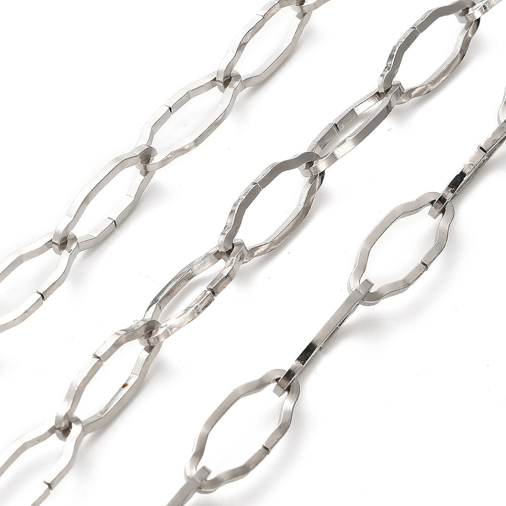 5m 304 Stainless Steel Cloud Link Chains Unwelded Stainless Steel Color ...