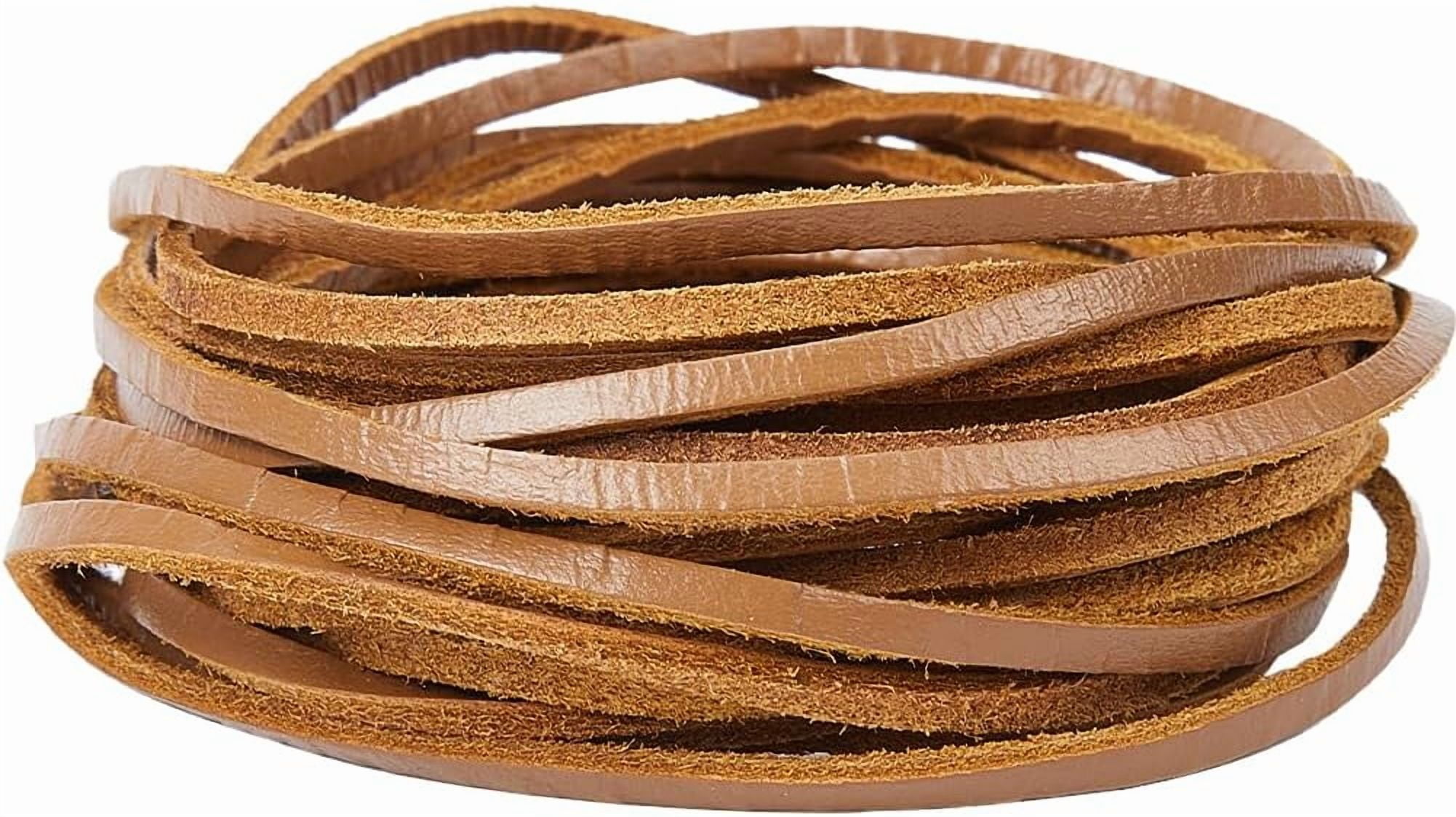 5m*3mm*2mm Genuine Leather String Flat Leather Cord Cowhide Rope ...