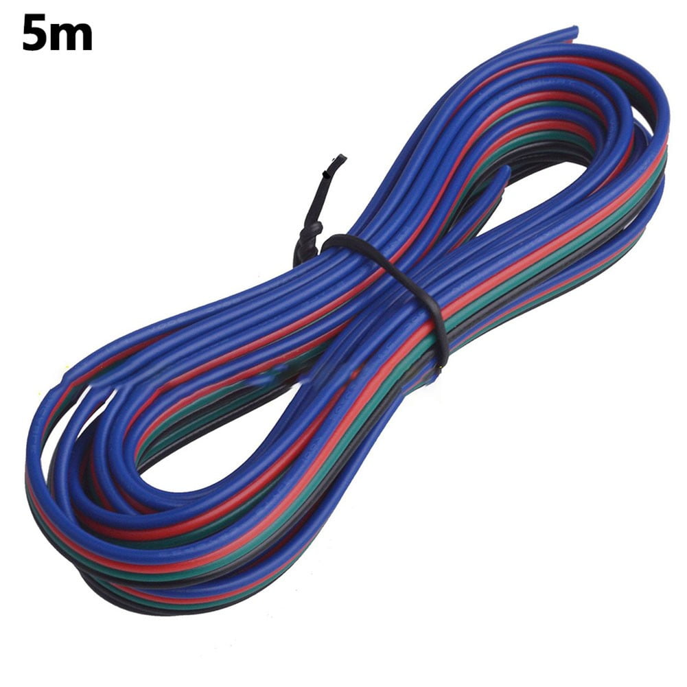 5m 4 Pin 5050 3528 LED RGB Strip Extension Connector Cable Wire PVC ...