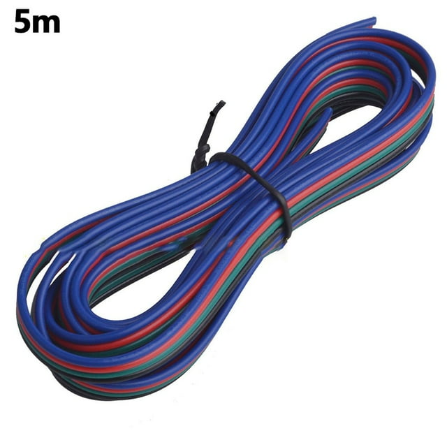5m 4 Pin 5050 3528 LED RGB Strip Extension Connector Cable Wire PVC ...