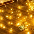 5m 50 LED Fairy Lights Battery Operated, Bright Waterproof Copper Wire ...