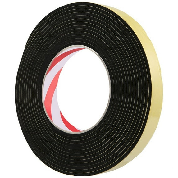 5m Black Single Sided Self Adhesive Foam Tape Closed Cell 20mm Wide x ...