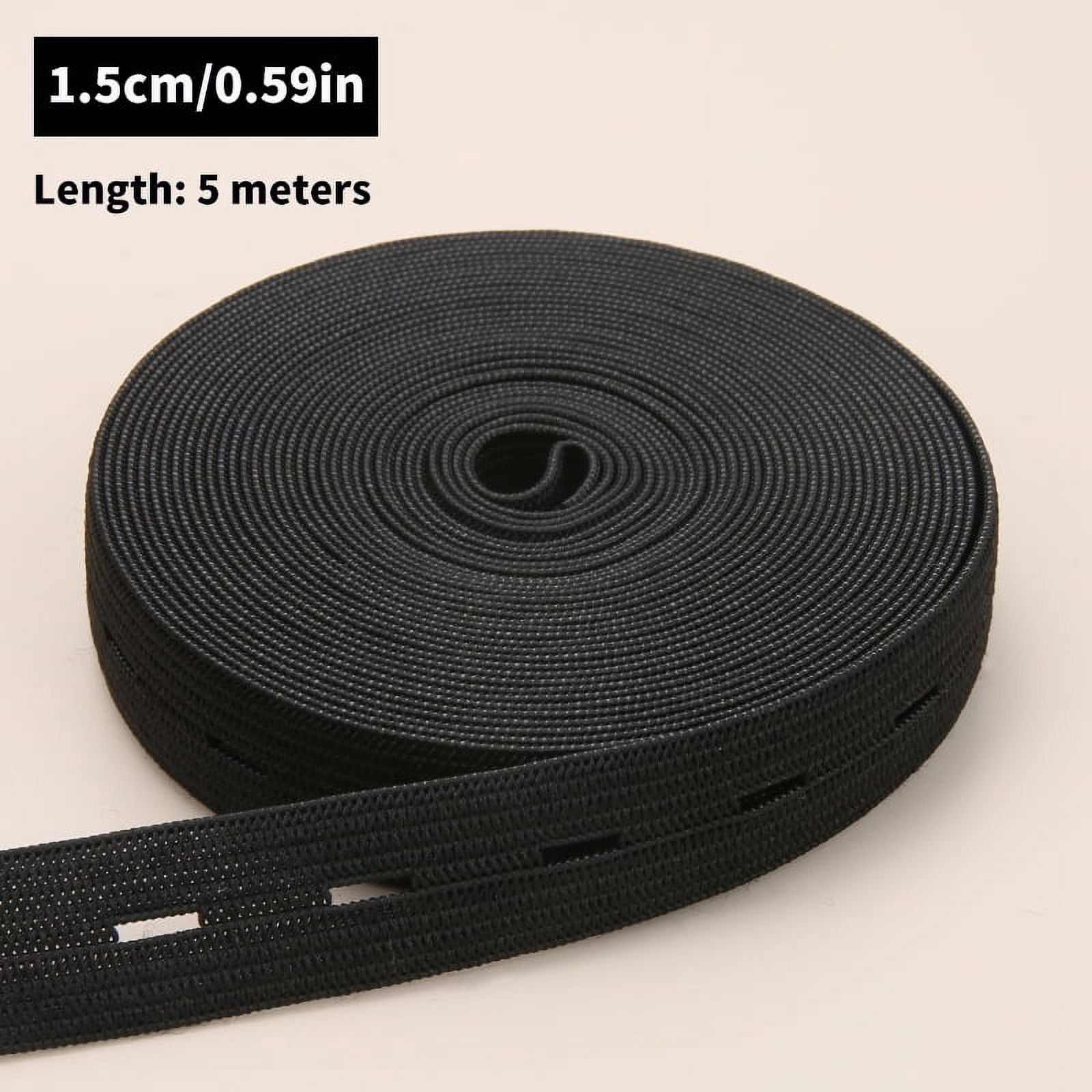5m Button Hole Elastic Belt, Braided Button Hole Elastic Belt, Elastic ...