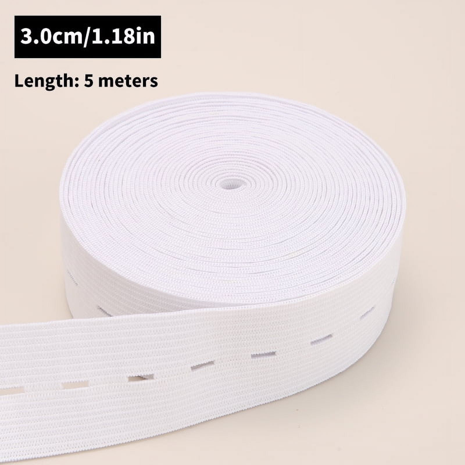 5m Button Hole Elastic Belt, Braided Button Hole Elastic Belt, Elastic ...