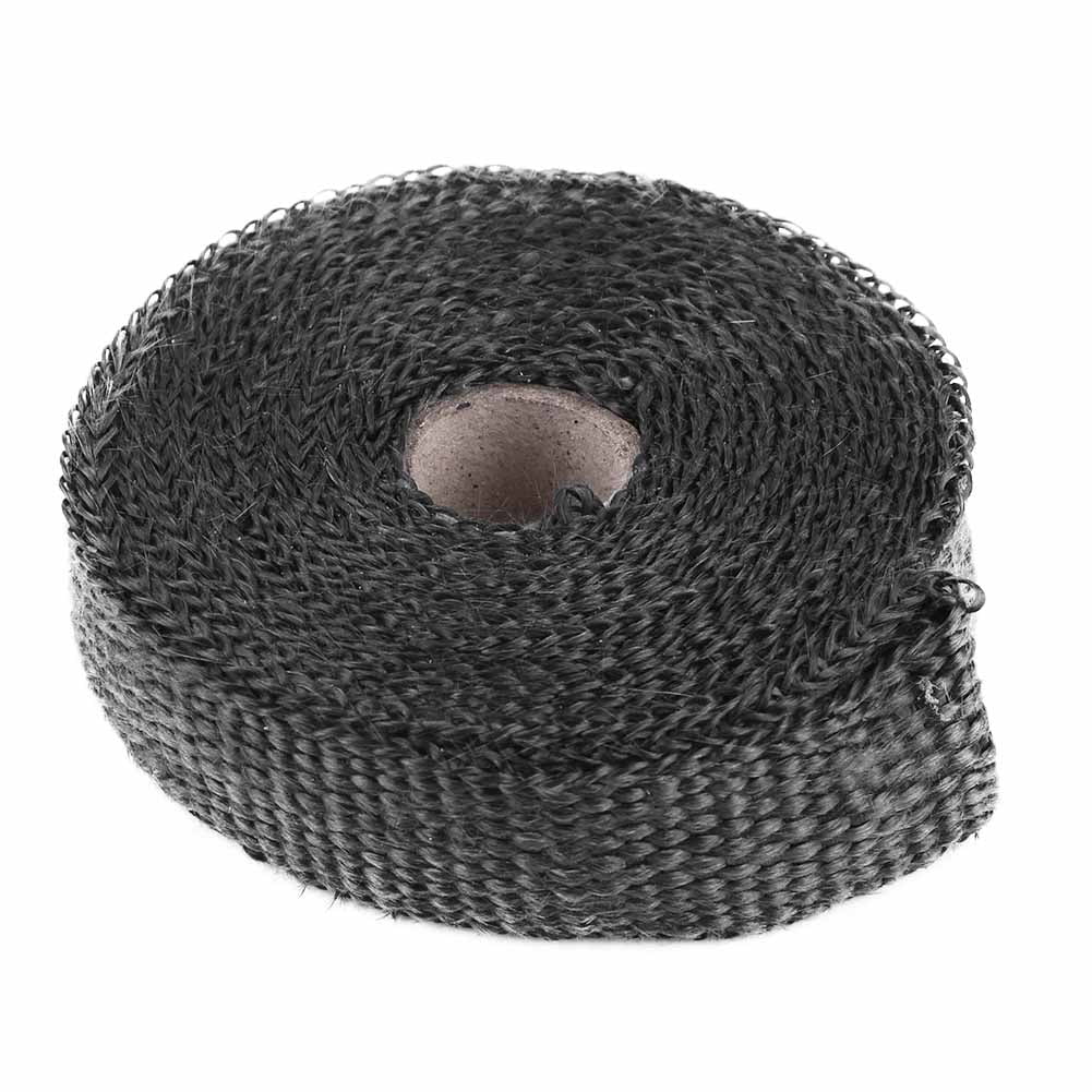 5m Car Insulation Tape Exhaust Heat Wrap with 4 Stainless Steel Cable ...