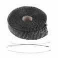 5m Car Insulation Tape Exhaust Heat Wrap with 4 Stainless Steel Cable ...