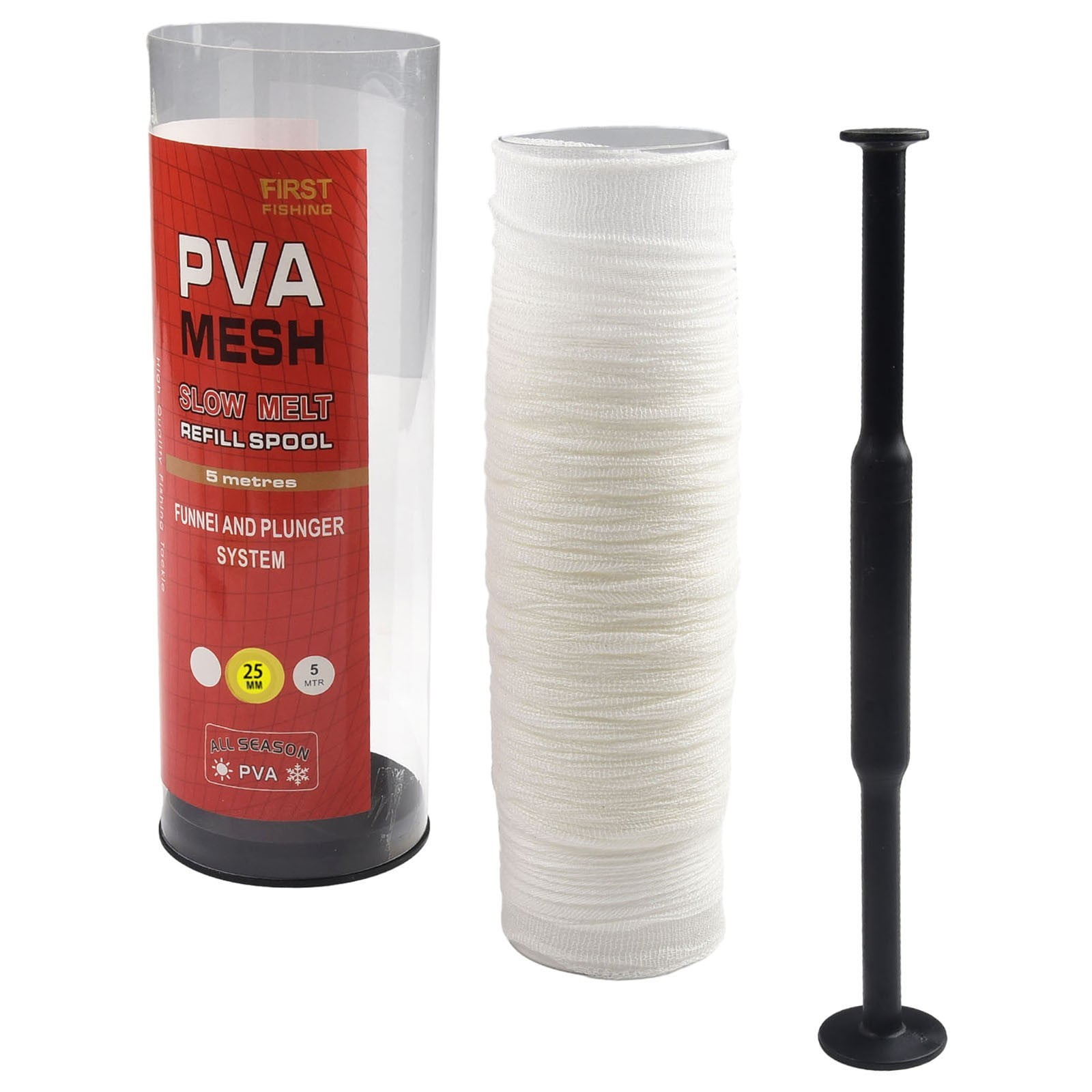 5m Fishing Mesh Net 37/44/60mm PVA Water Soluble Mesh Bag Fish Lure ...