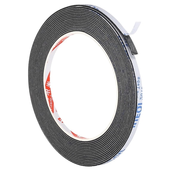 5m Foam Weather Stripping Tape, 5mm Wide 1mm Thick - Door Window Seal ...