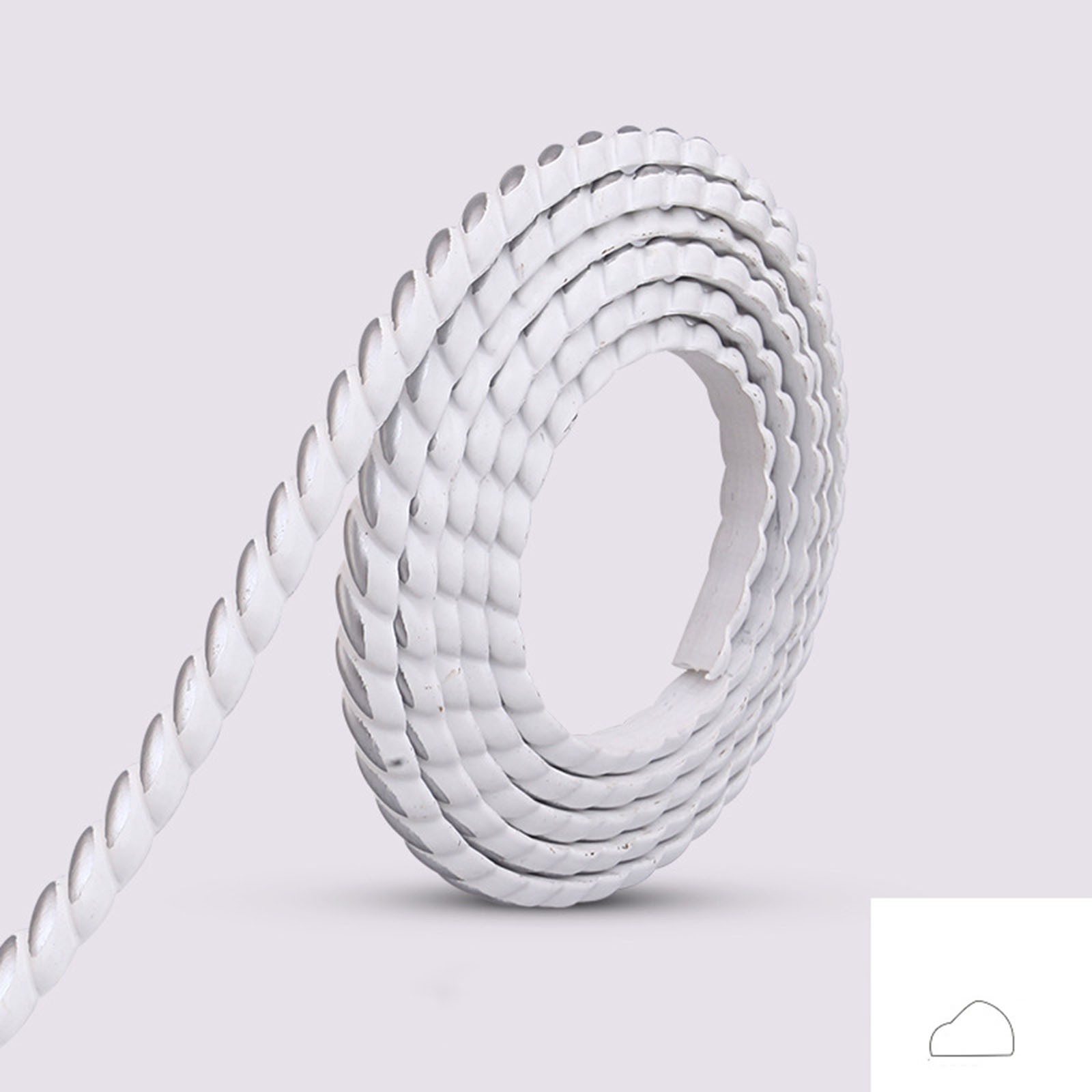 5m Self-Adhesive PVC Mirror Trim, 3D Ribbon Ceiling Moulding Line ...