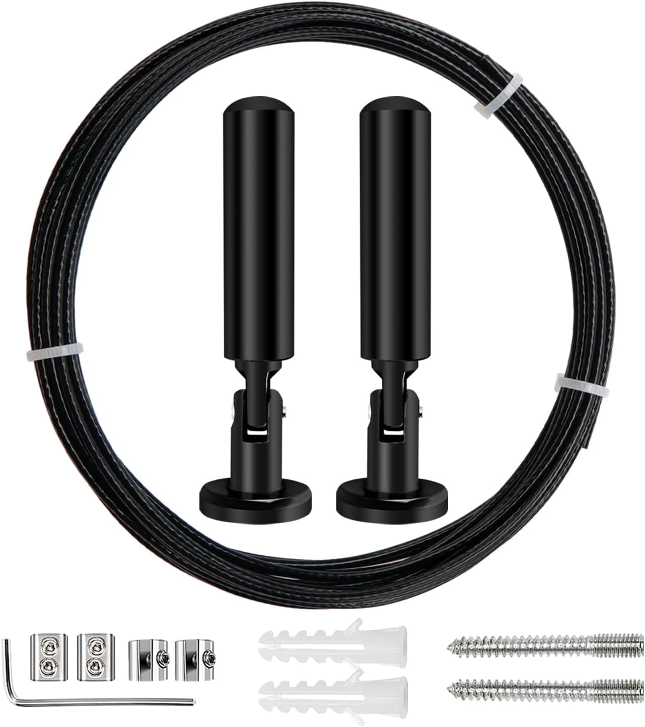 5m Wall Mount Curtain Wire Rod Set, Hanging Wire Curtain Drape Wire Rod ...