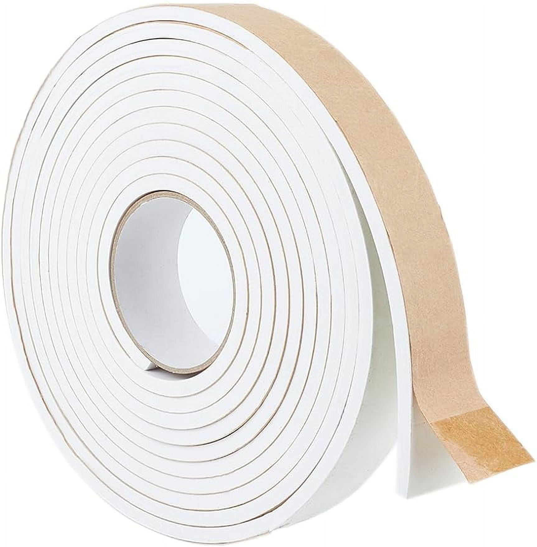 5m White Foam Seal Strips Tape 40mmx6mm High Density Closed Cell Foam ...