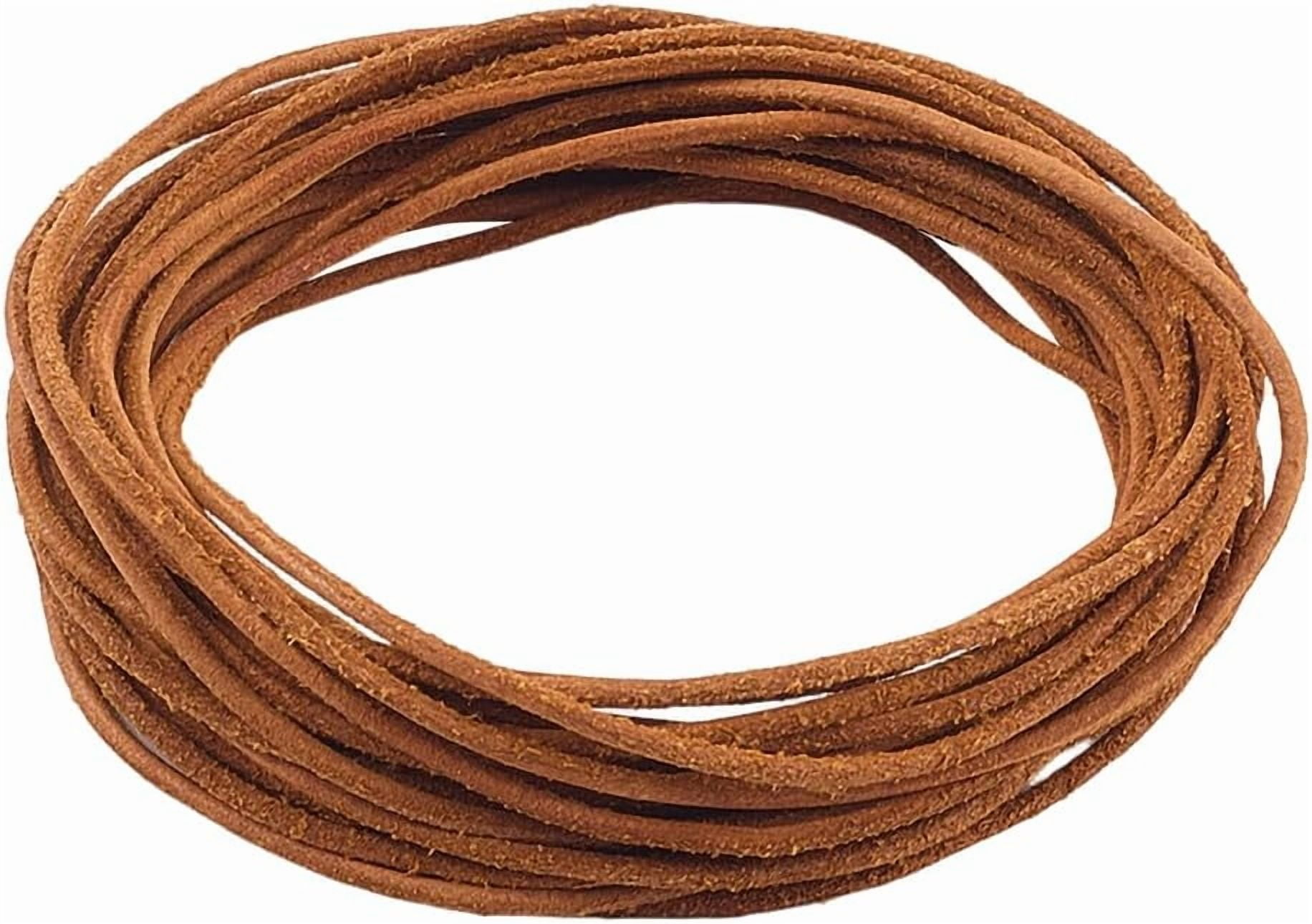 5m x 1.5mm Cowhide Leather Cord Round Genuine Leather String Top Grain ...