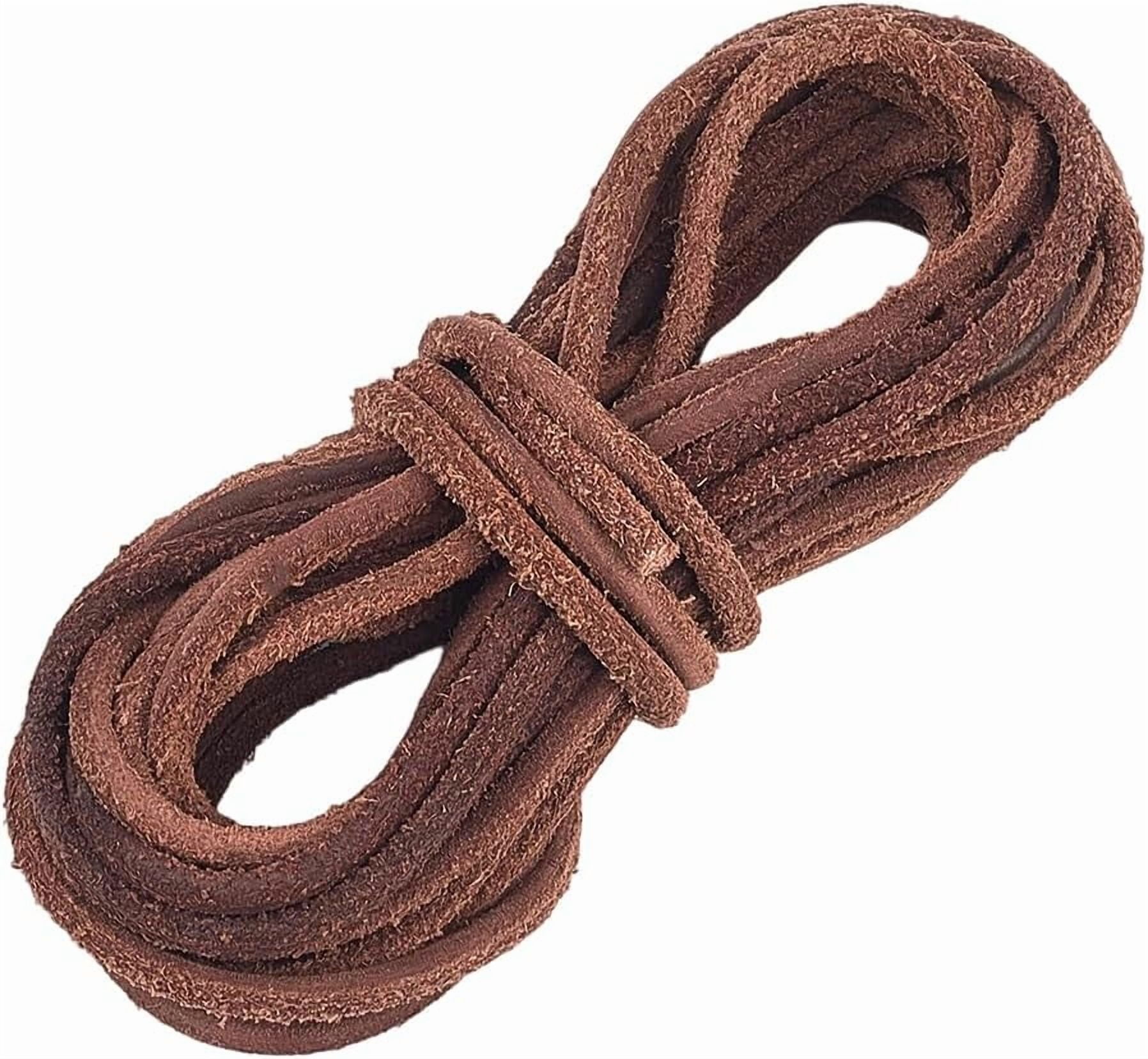 5m x 3mm Round Genuine Leather String Cowhide Leather Cord Coconut ...