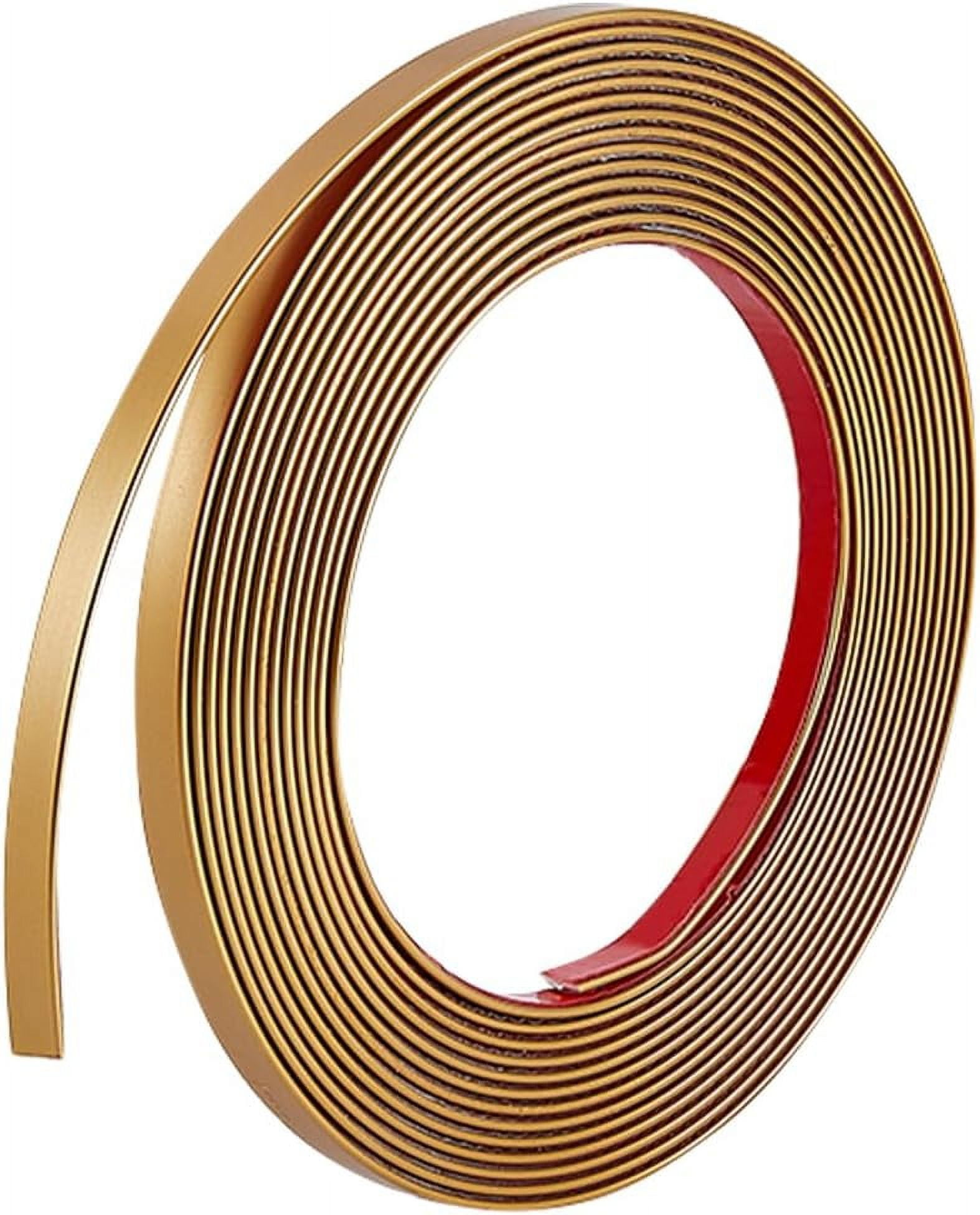 5m x 8mm Gold Molding Trim Peel and Stick Flexible Mirror Border Self ...