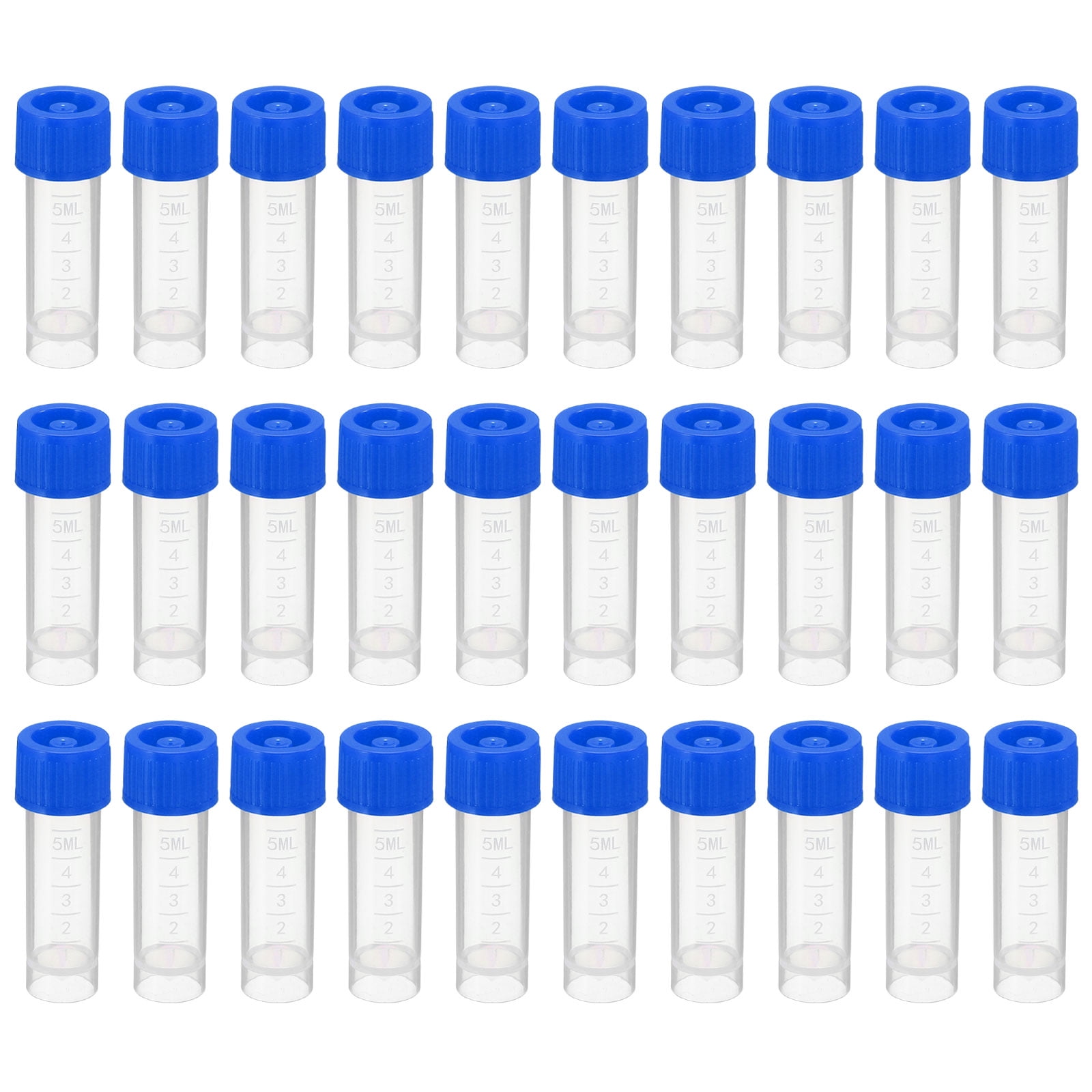 5mL Plastic Test Tubes, 150 Pack Frozen Test Tube Graduated Vial ...