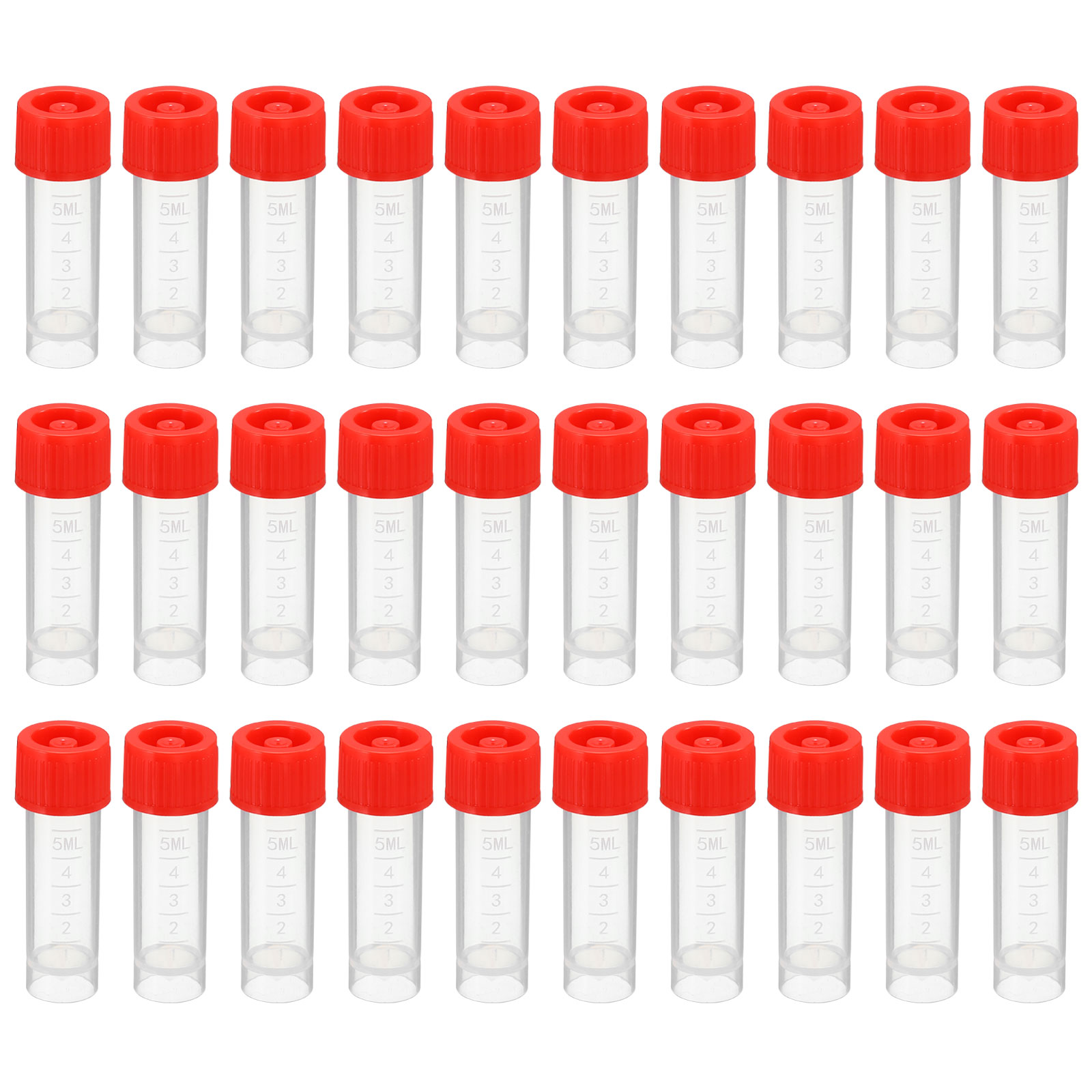 5mL Plastic Test Tubes, 150 Pack Frozen Test Tube Graduated Vial ...