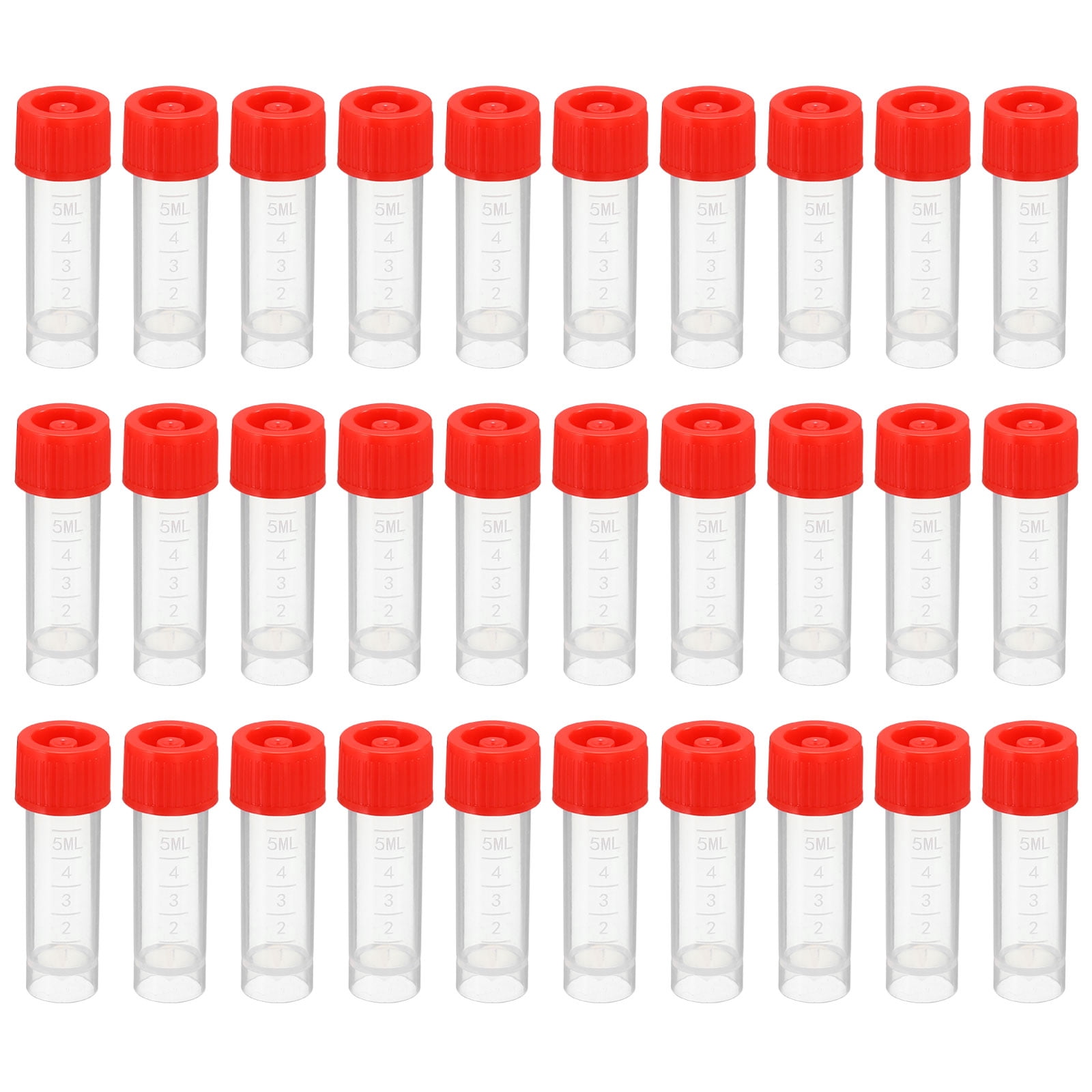 5mL Plastic Test Tubes, 80 Pack Frozen Test Tube Graduated Vial ...
