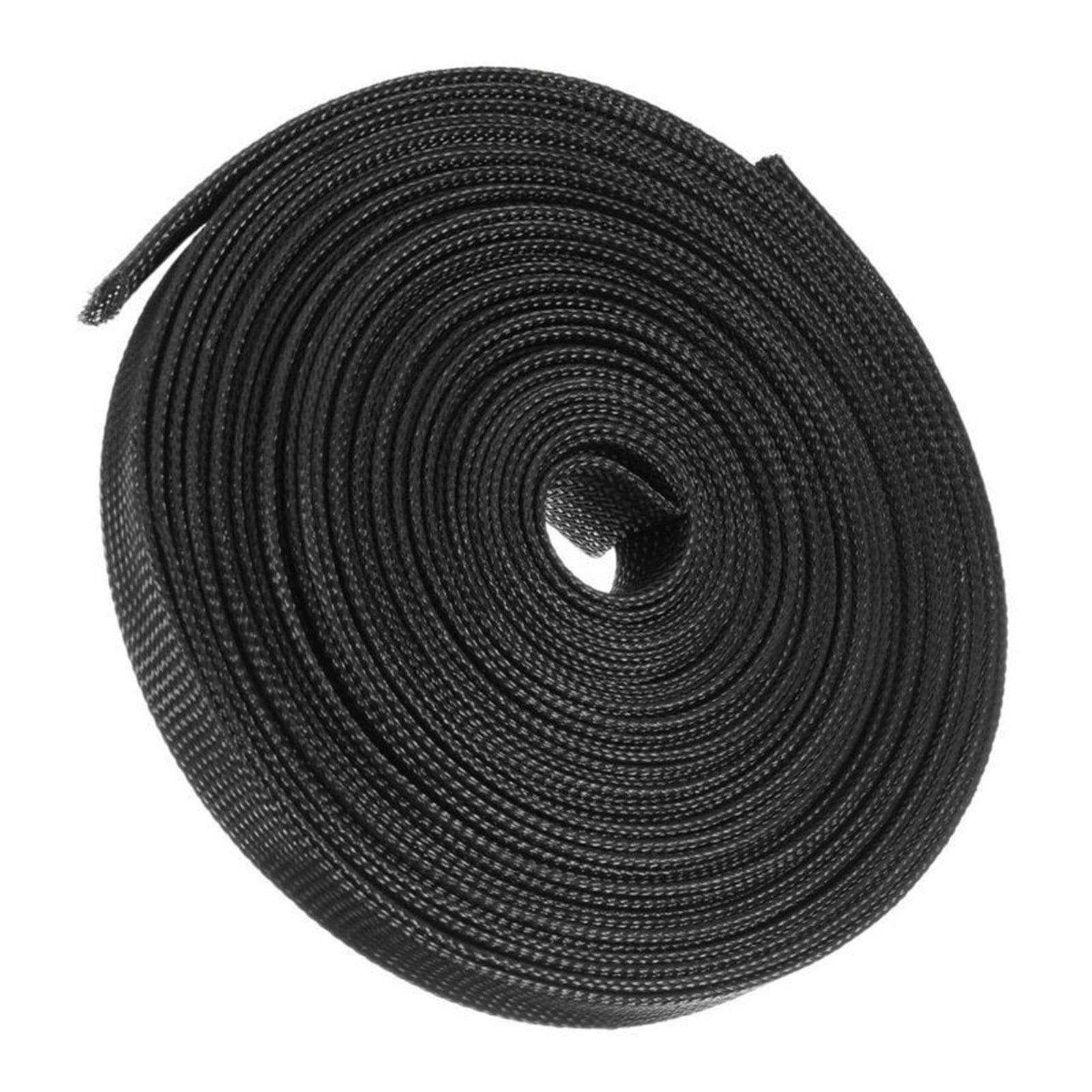 5meters Black Insulated Sleeving Tight PET Wire Cable Gland Protection ...